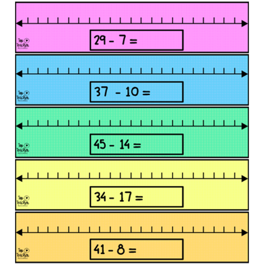 Number Lines Counting Strategy Game - Top Teacher