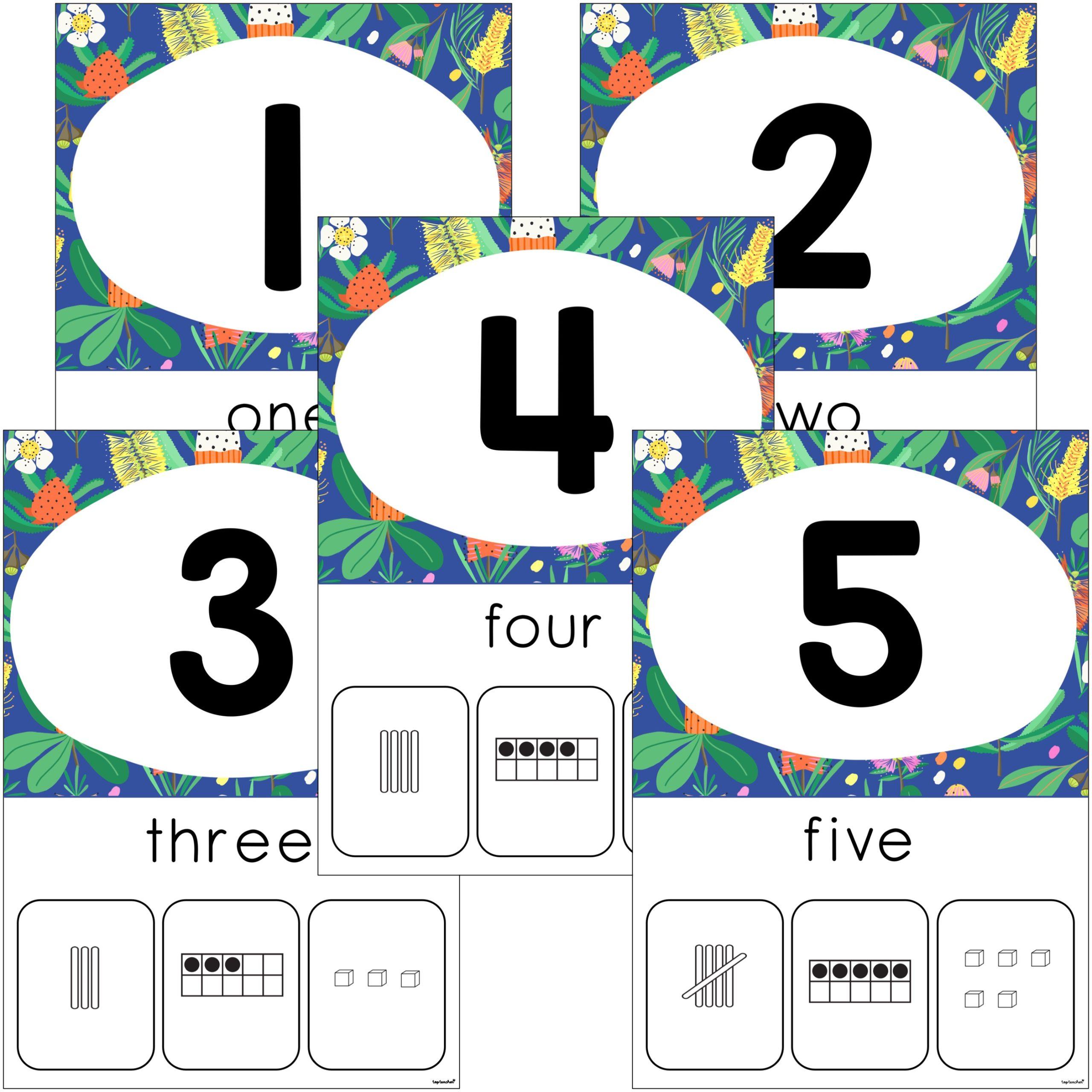 Number Sense Posters Let’s Bloom Print - Top Teacher