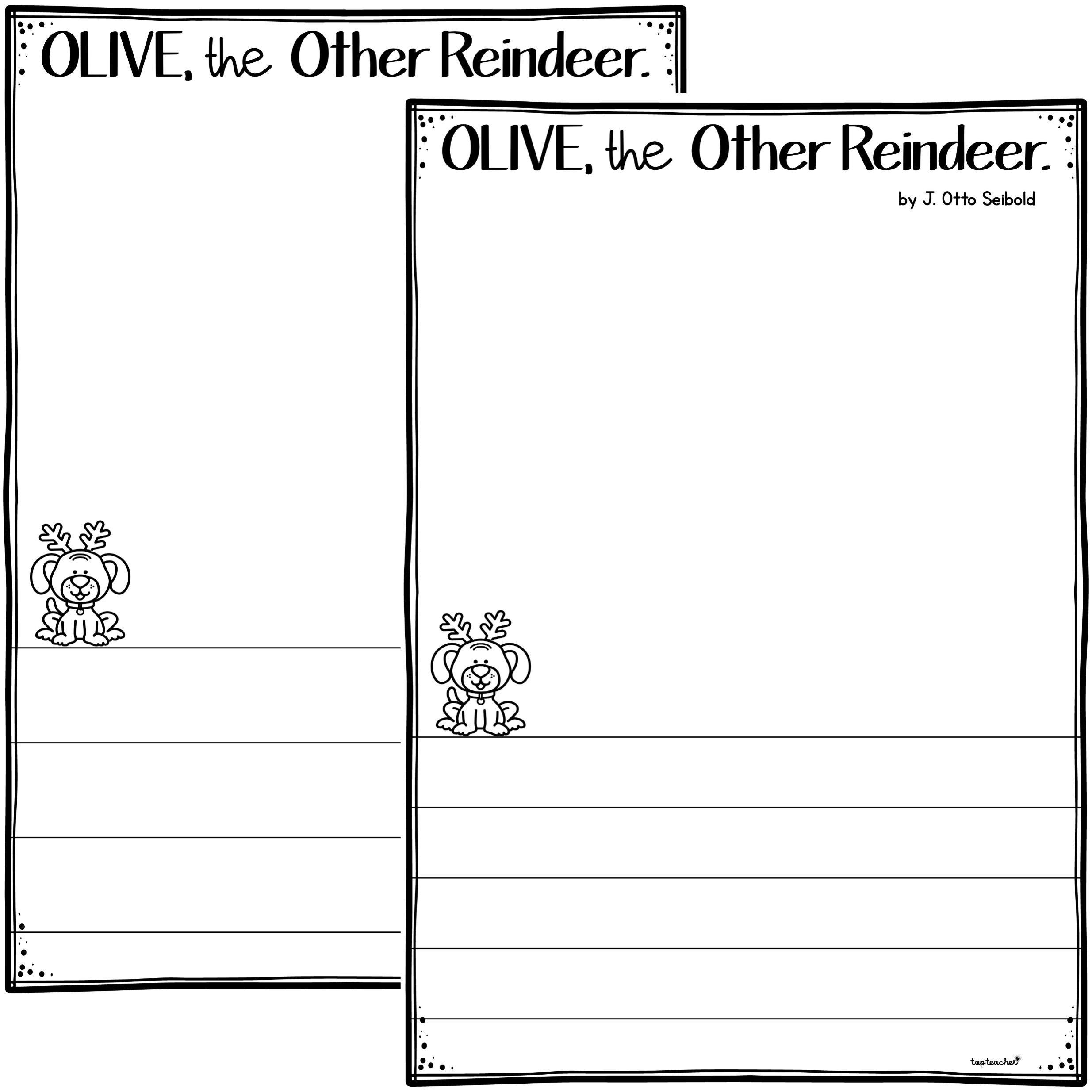 Olive the Other Reindeer Reading Response - Top Teacher