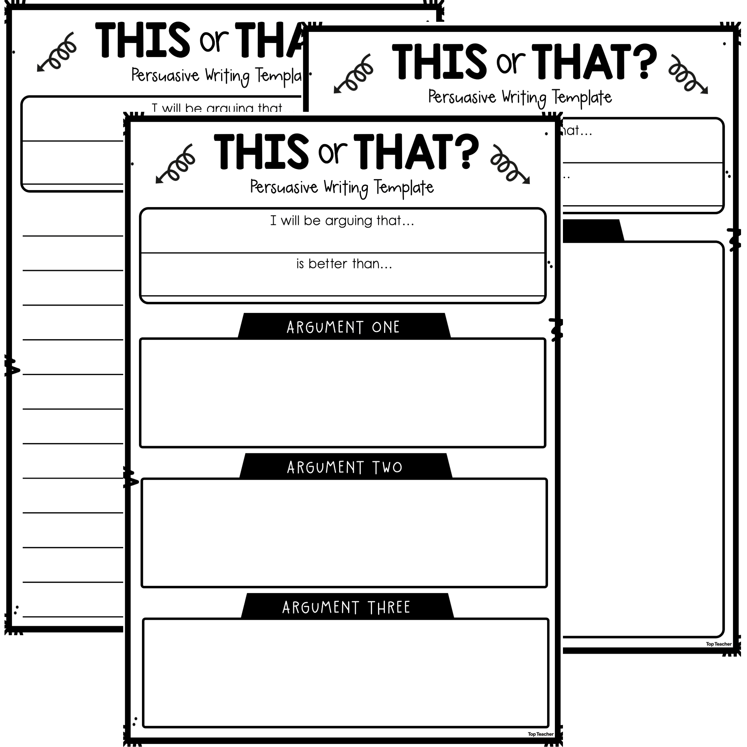 Persuasive Writing Templates - Top Teacher