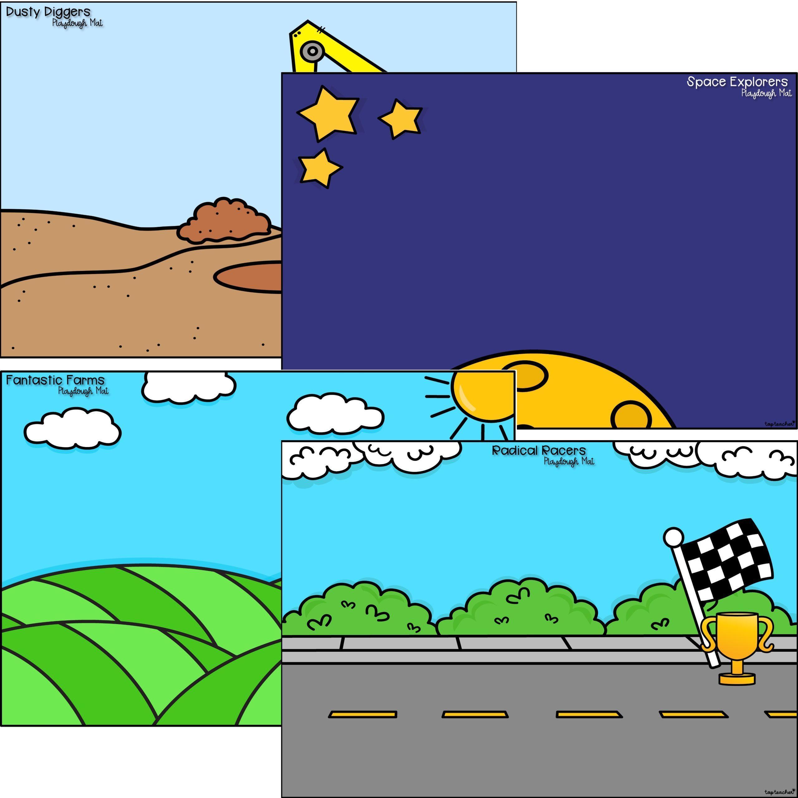 Playful Play Dough Mats - Top Teacher