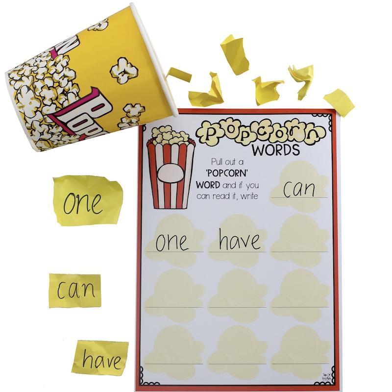 Popcorn Words Worksheet
