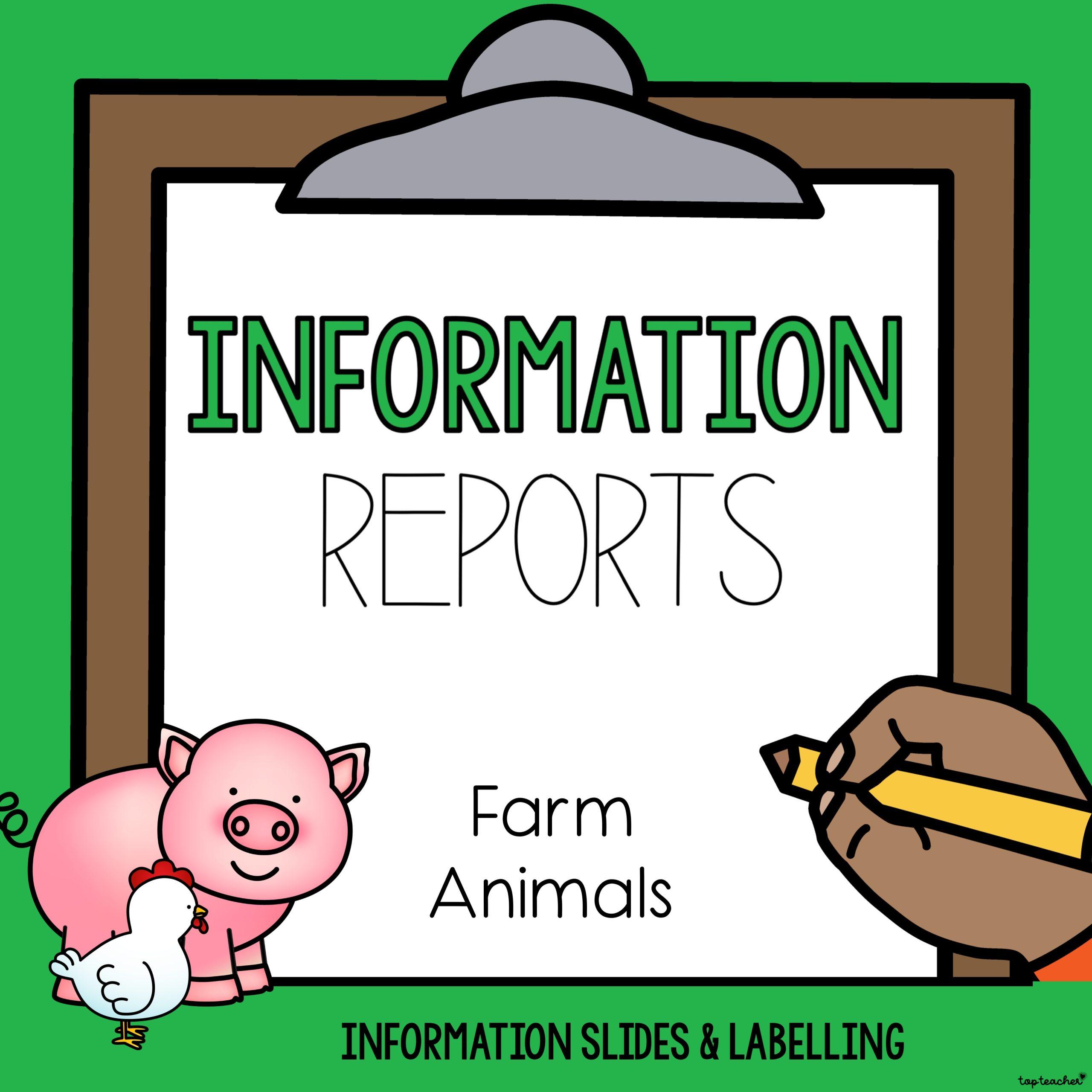 Information Reports Farm Animals POWERPOINT - Top Teacher
