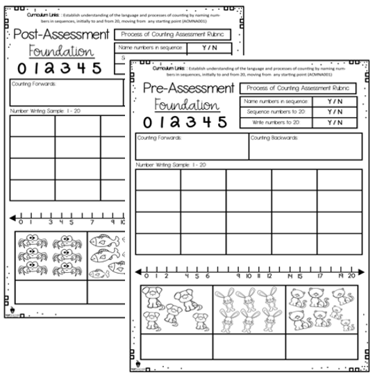 Counting Pre & Post Assessment - Top Teacher
