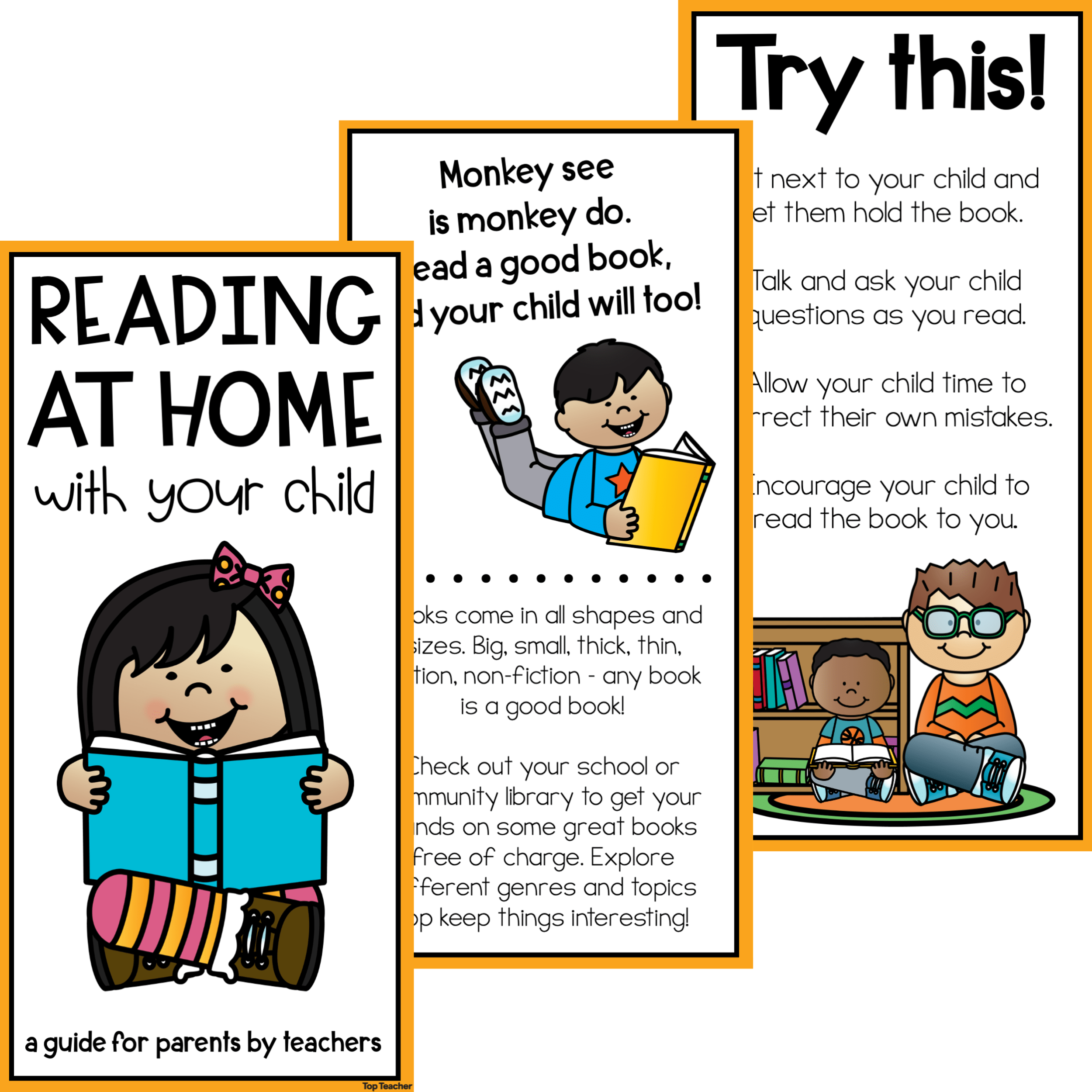 Reading at Home with Your Child Brochure - Top Teacher