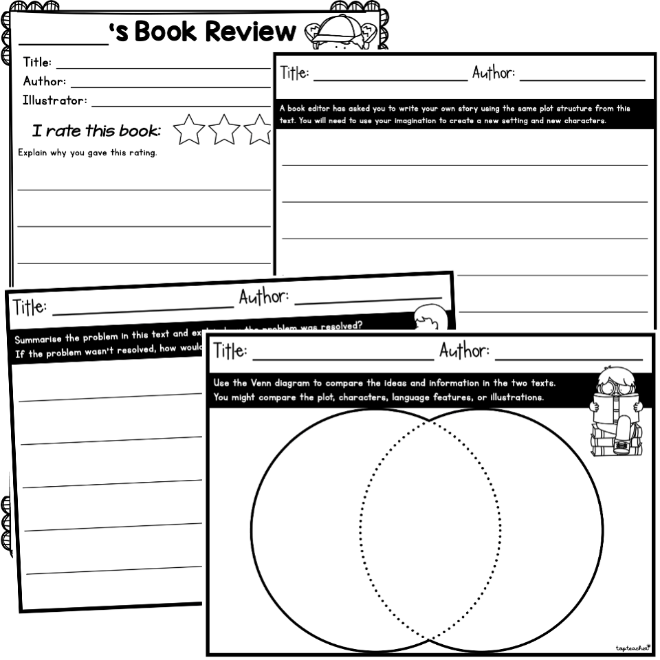 Generic Reading Response Worksheets - Top Teacher