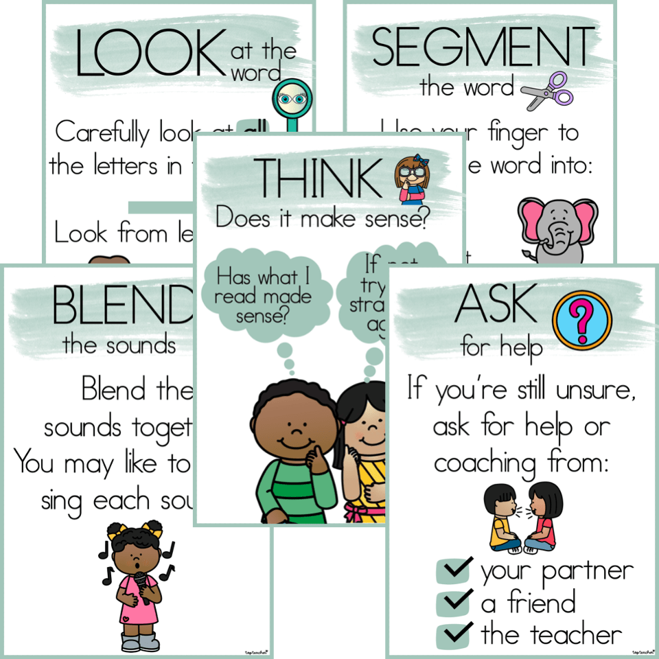 Reading Strategy Posters Eucalyptus - Top Teacher