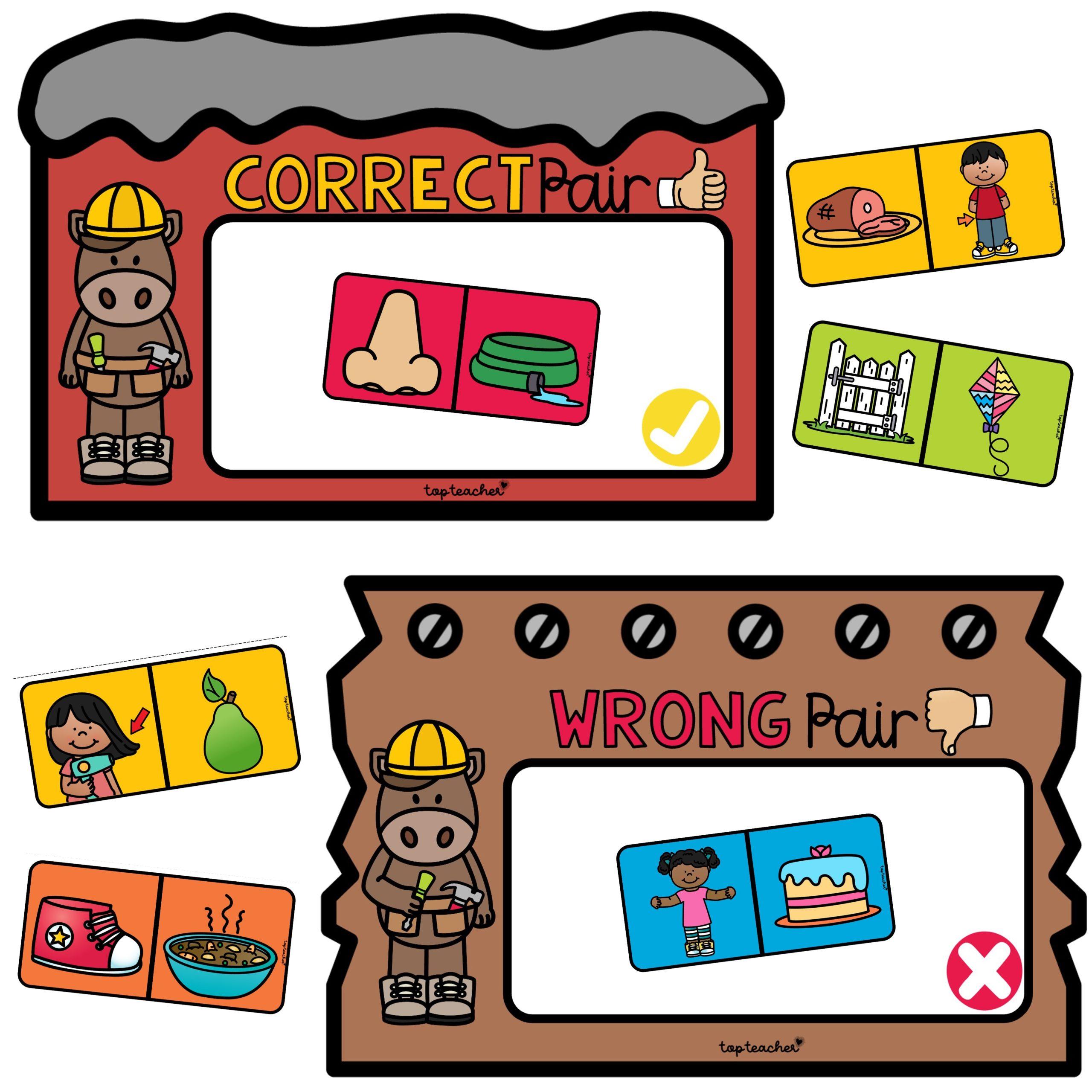 Syllables & Rhyme Task Cards: Rhyming Pairs - Top Teacher