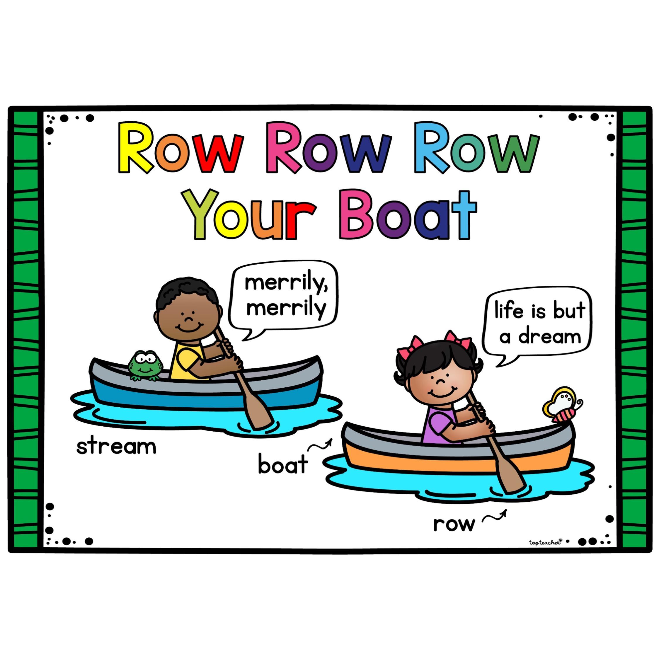 Words Row Your Boat