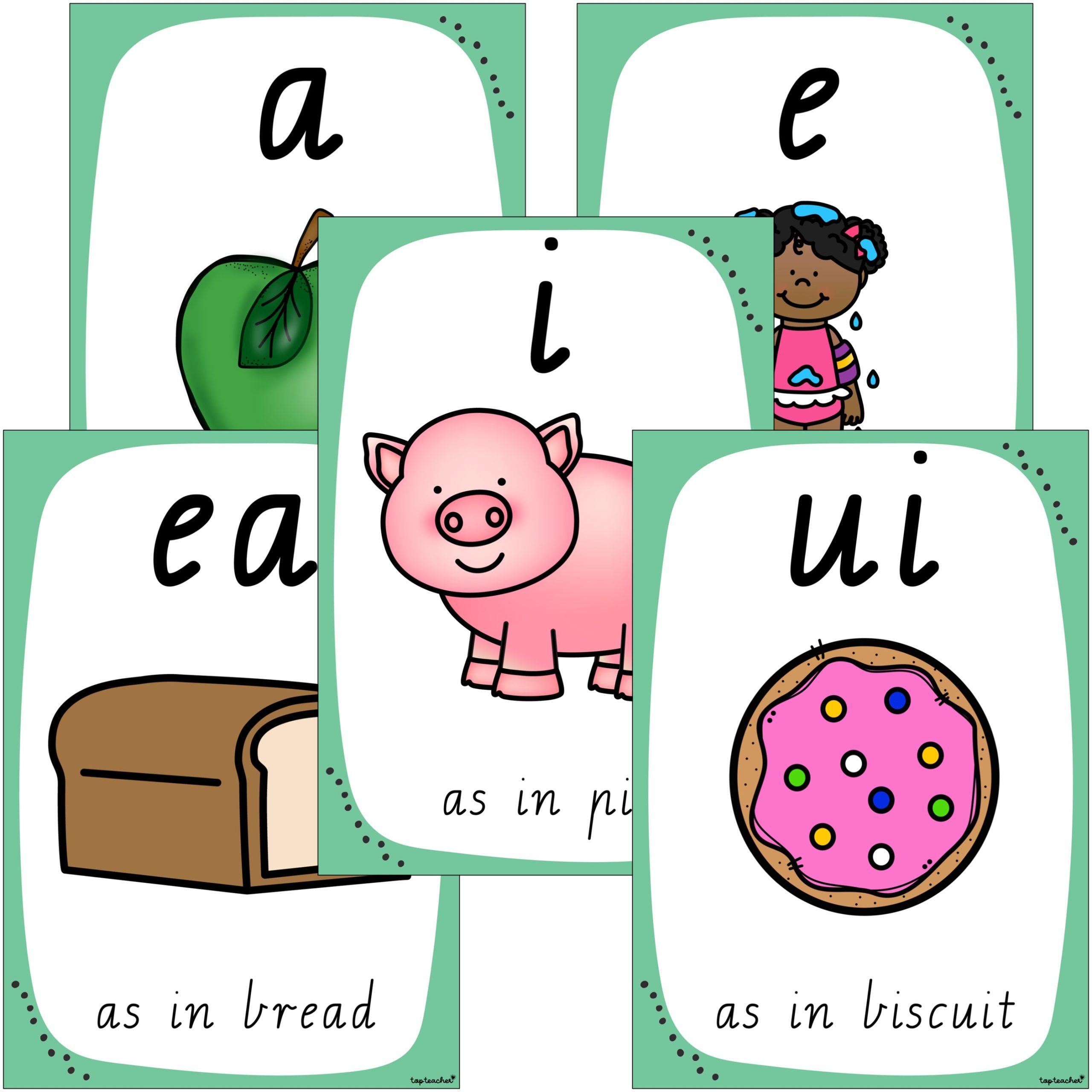 Short Vowel Posters Let’s Bloom - Top Teacher