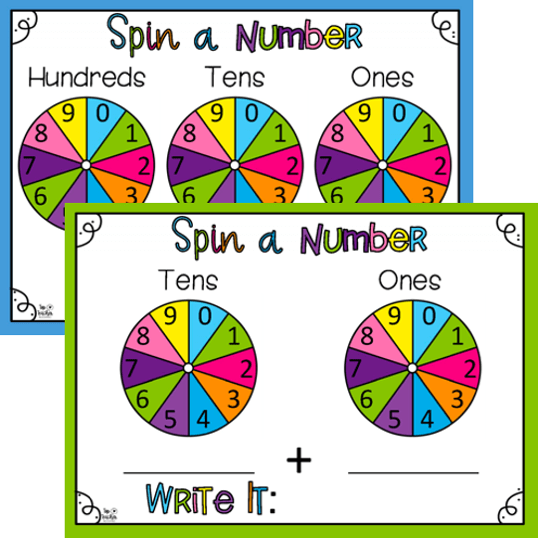 Spin a Number: 2 & 3 Digit Numbers - Top Teacher