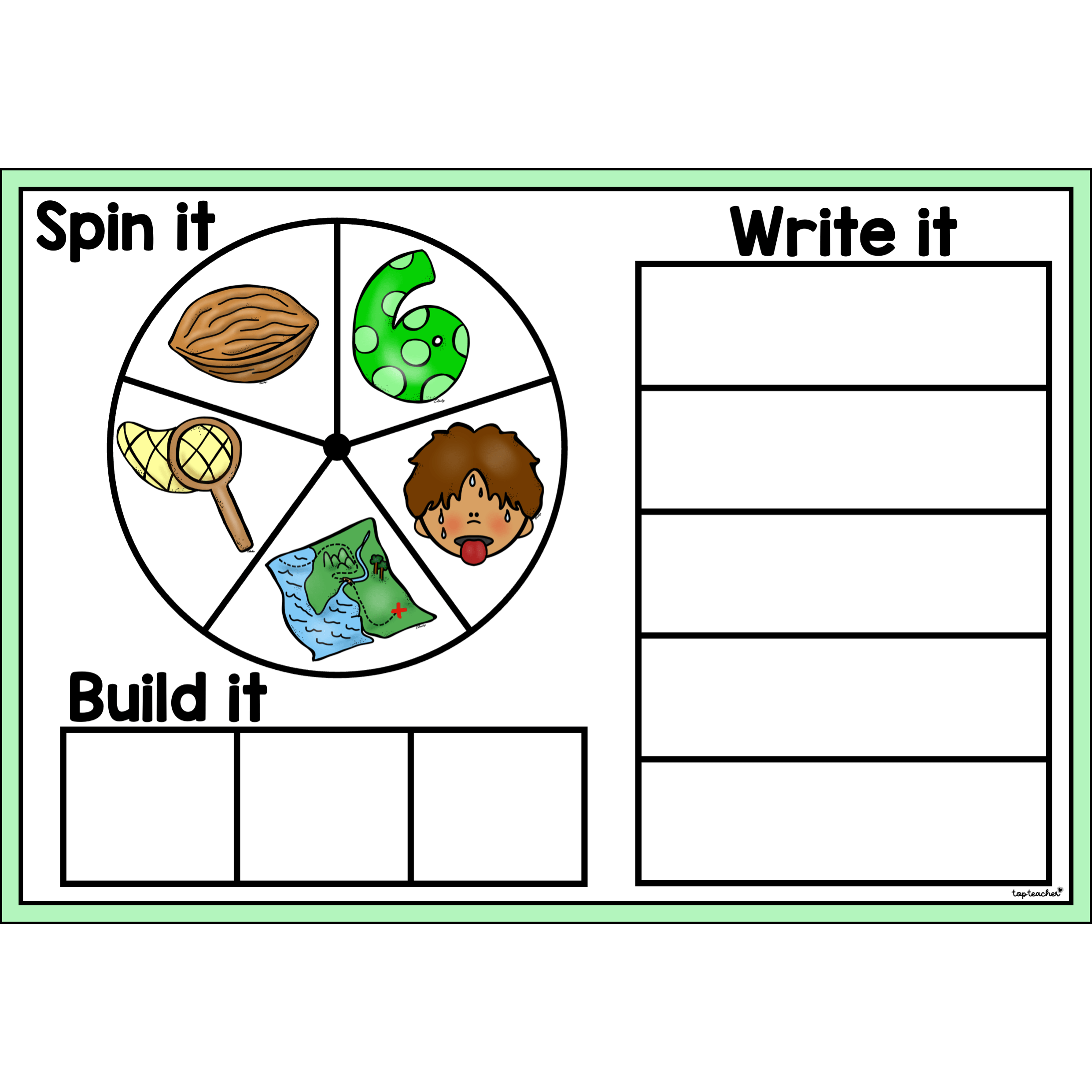 Spin It, Build It, Write It - Top Teacher