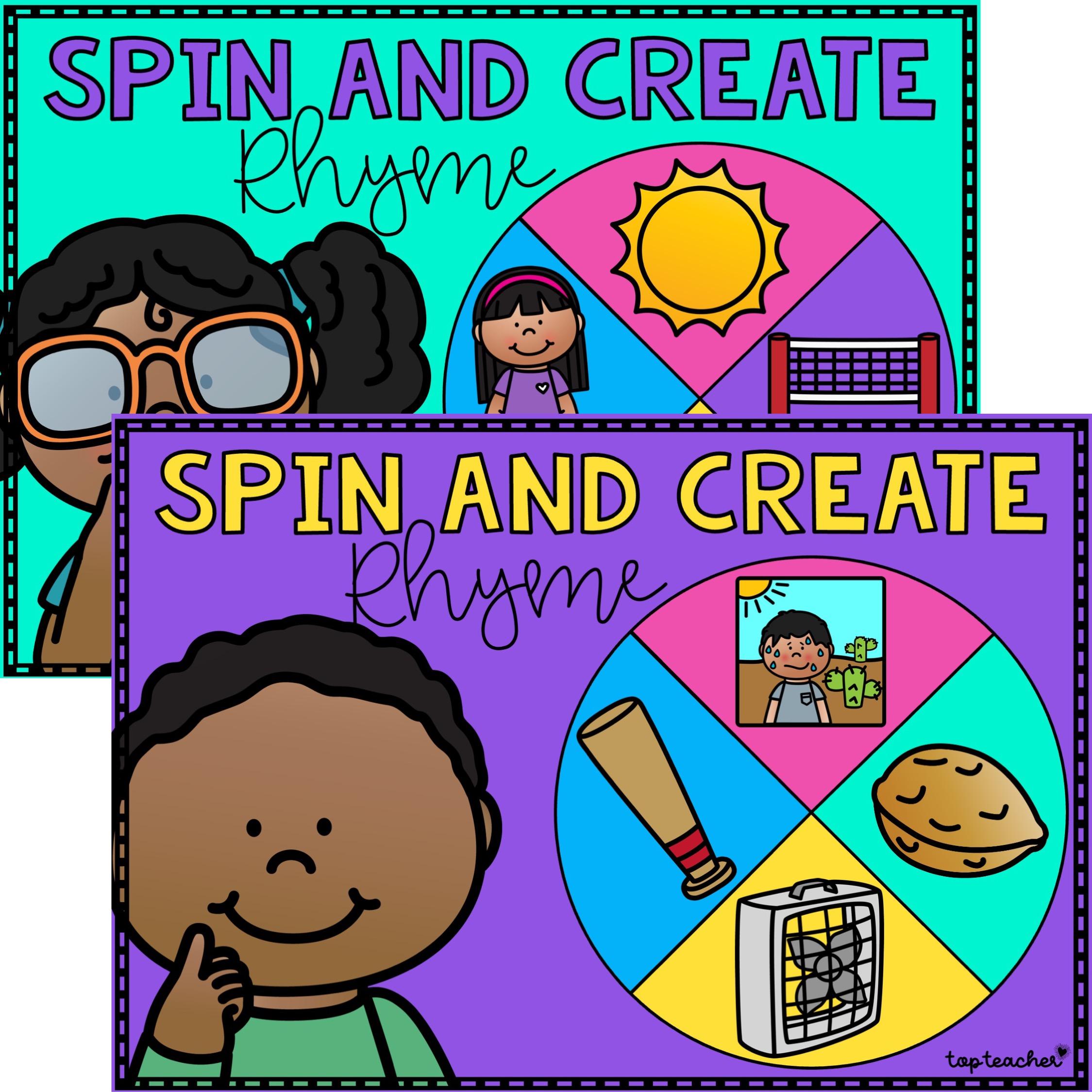 Spin & Create Rhyme Mats - Top Teacher
