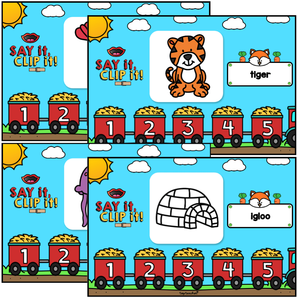 Syllables & Rhyme Task Cards: Say It, Clip It - Top Teacher