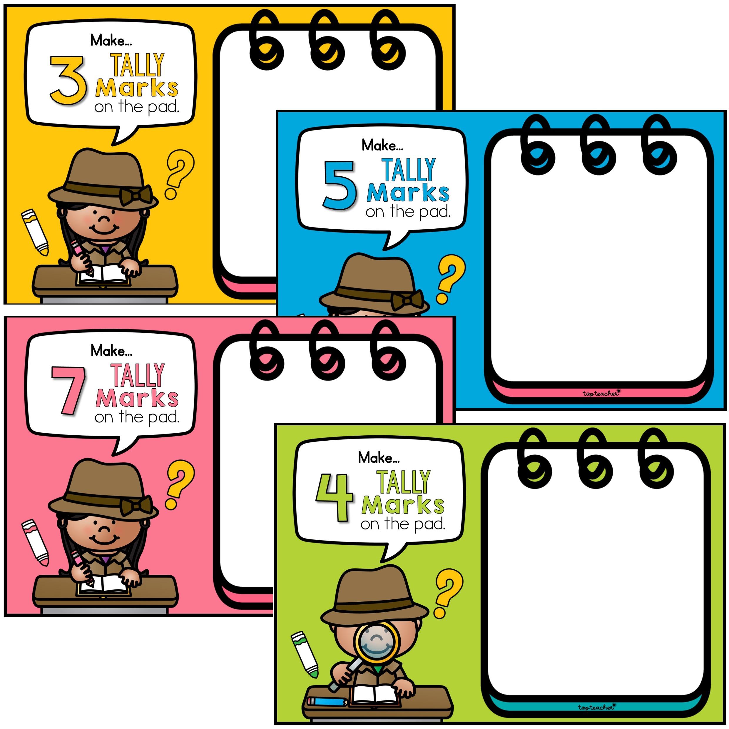 Numbers to 20 Task Cards: Tally Marks - Top Teacher