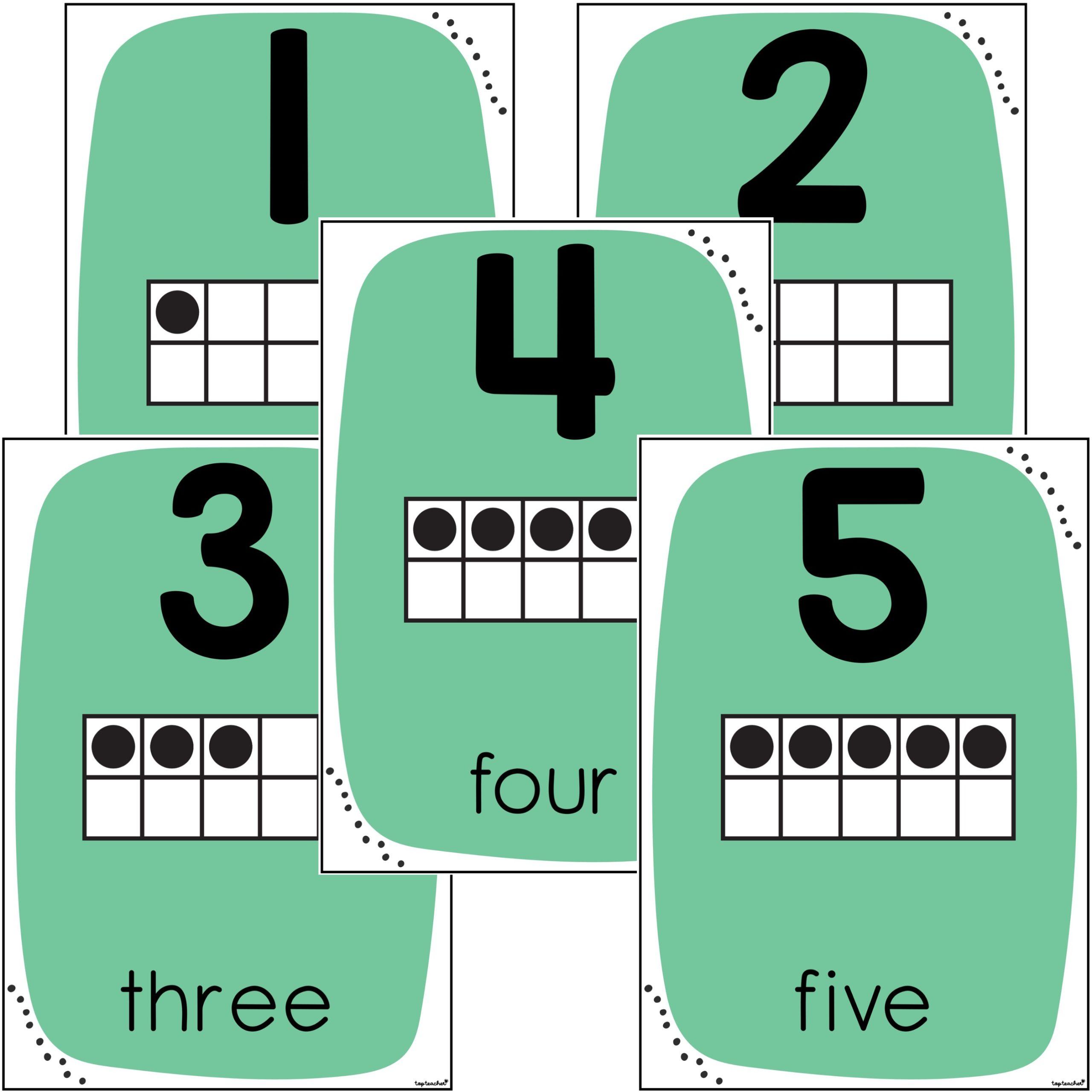 Tens Frame Posters to 20 Let’s Bloom - Top Teacher