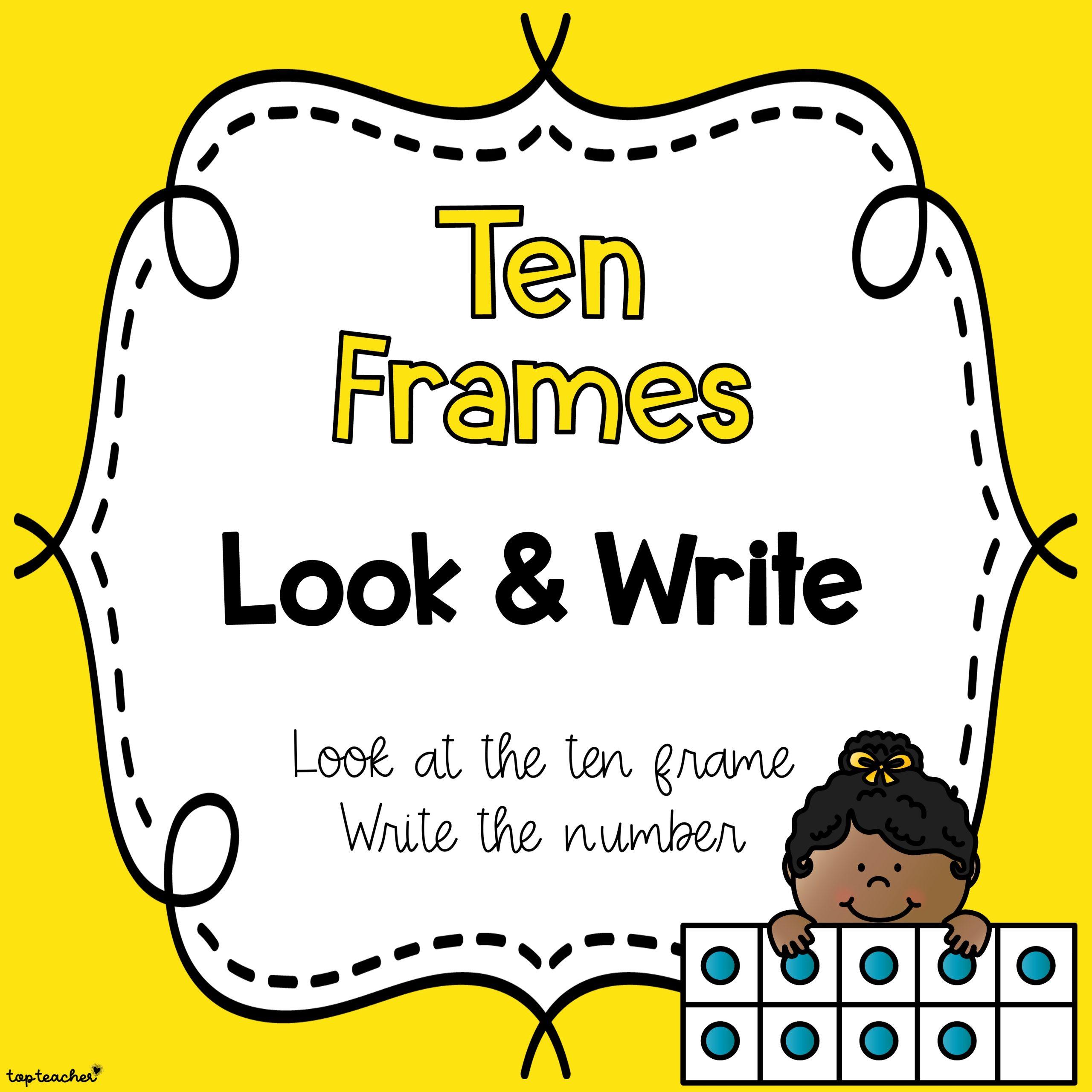 Ten Frames Look & Write POWERPOINT - Top Teacher
