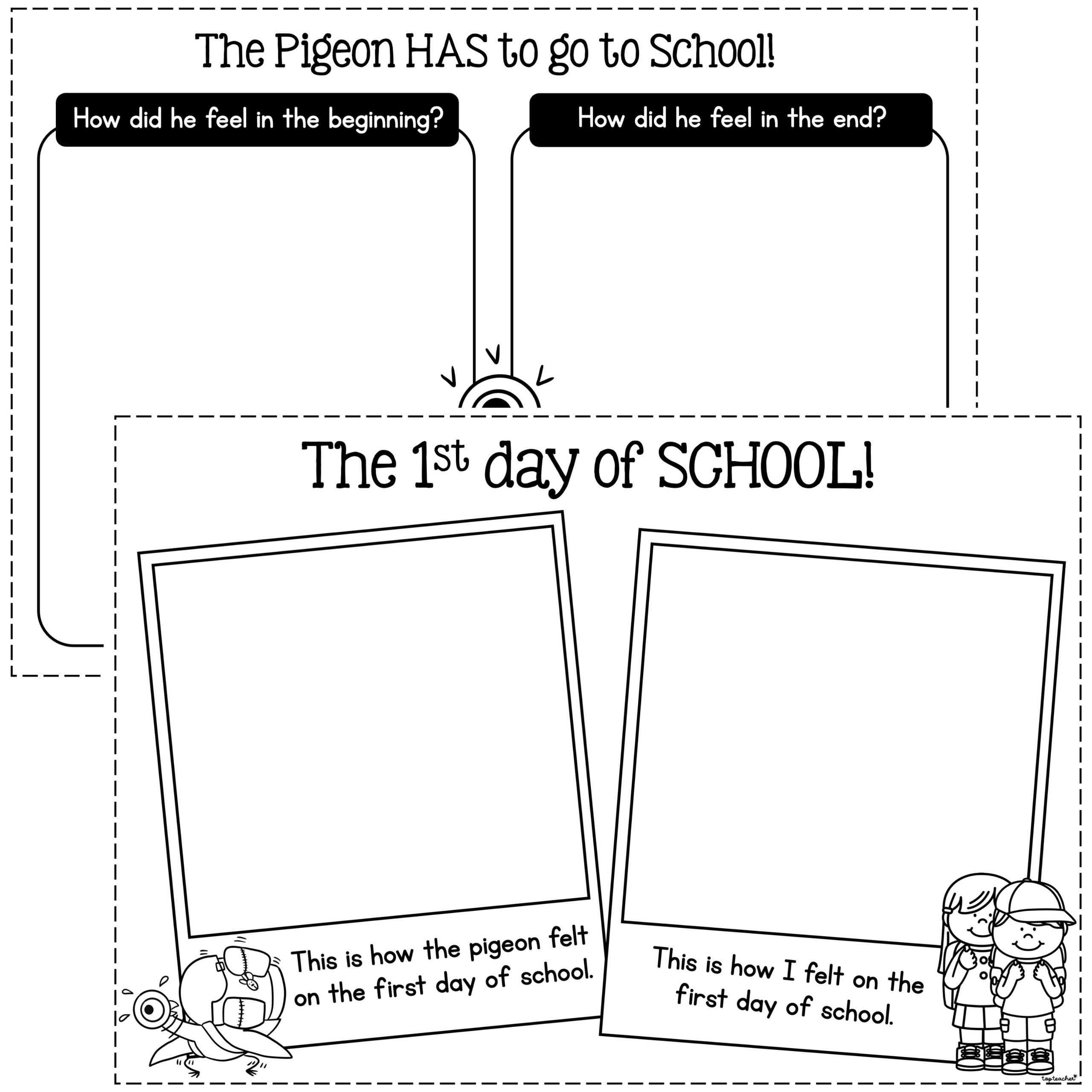 The Pigeon Has to Go to School Worksheet PACKAGE - Top Teacher