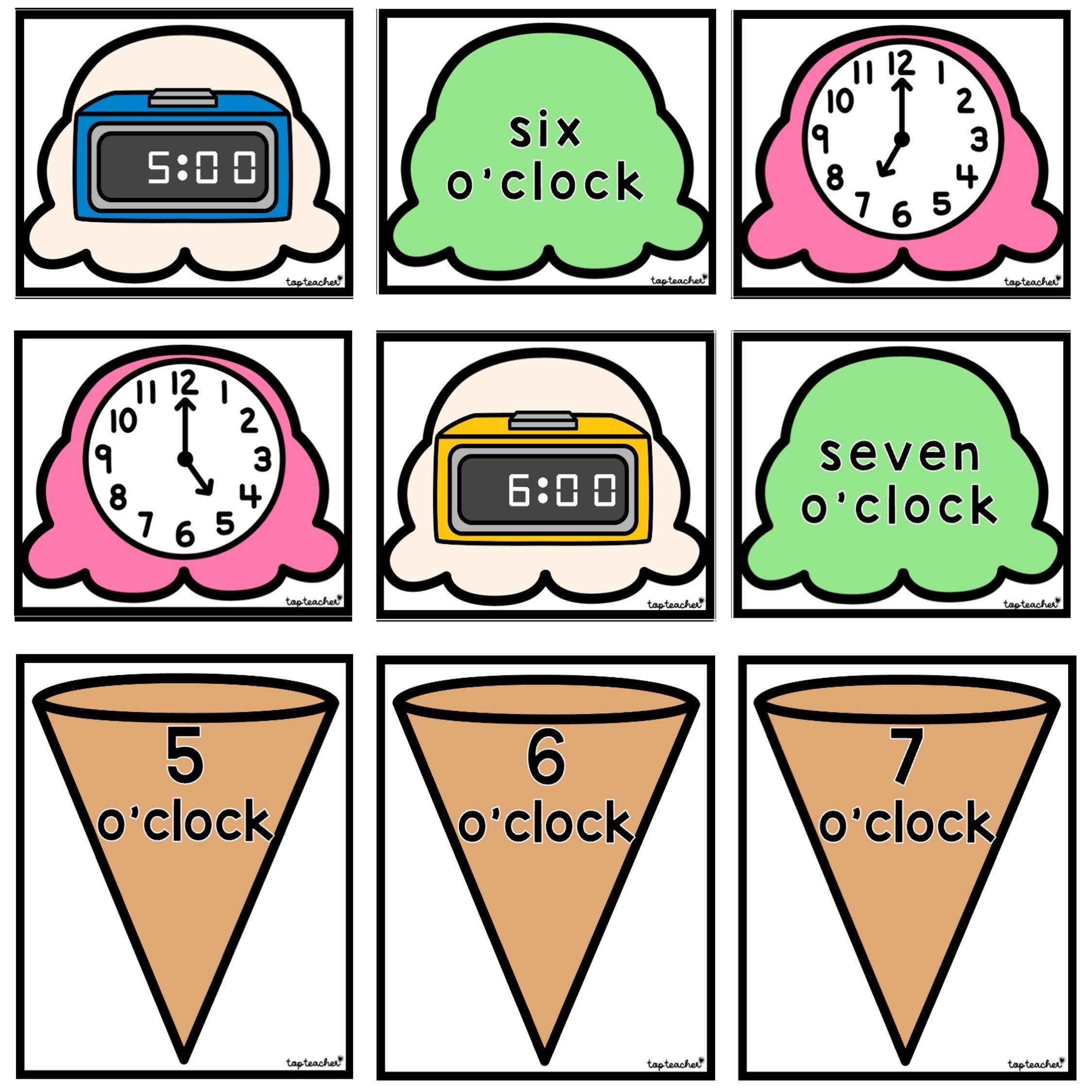 Ice Cream Time: O’Clock - Top Teacher