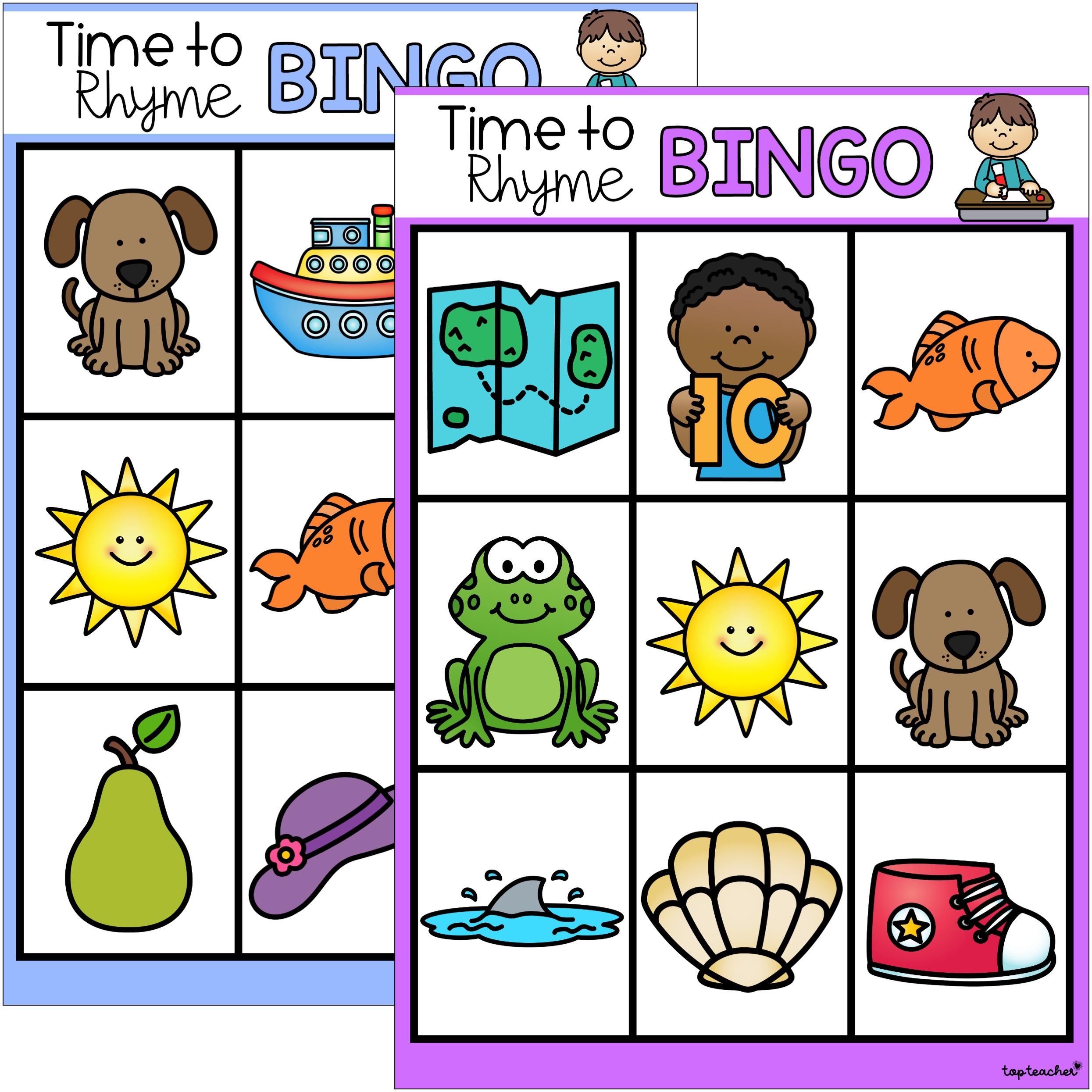 Time to Rhyme: Bingo - Top Teacher