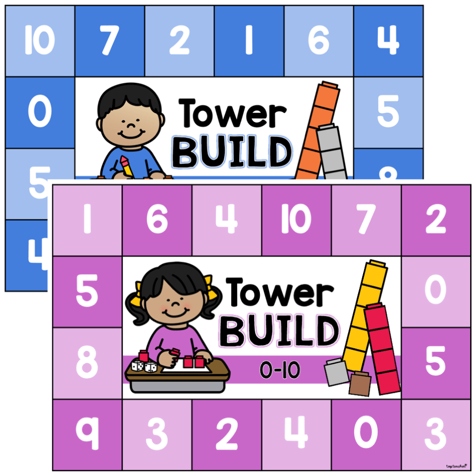 Tower Build Game: Make Numbers 0 to 10 - Top Teacher