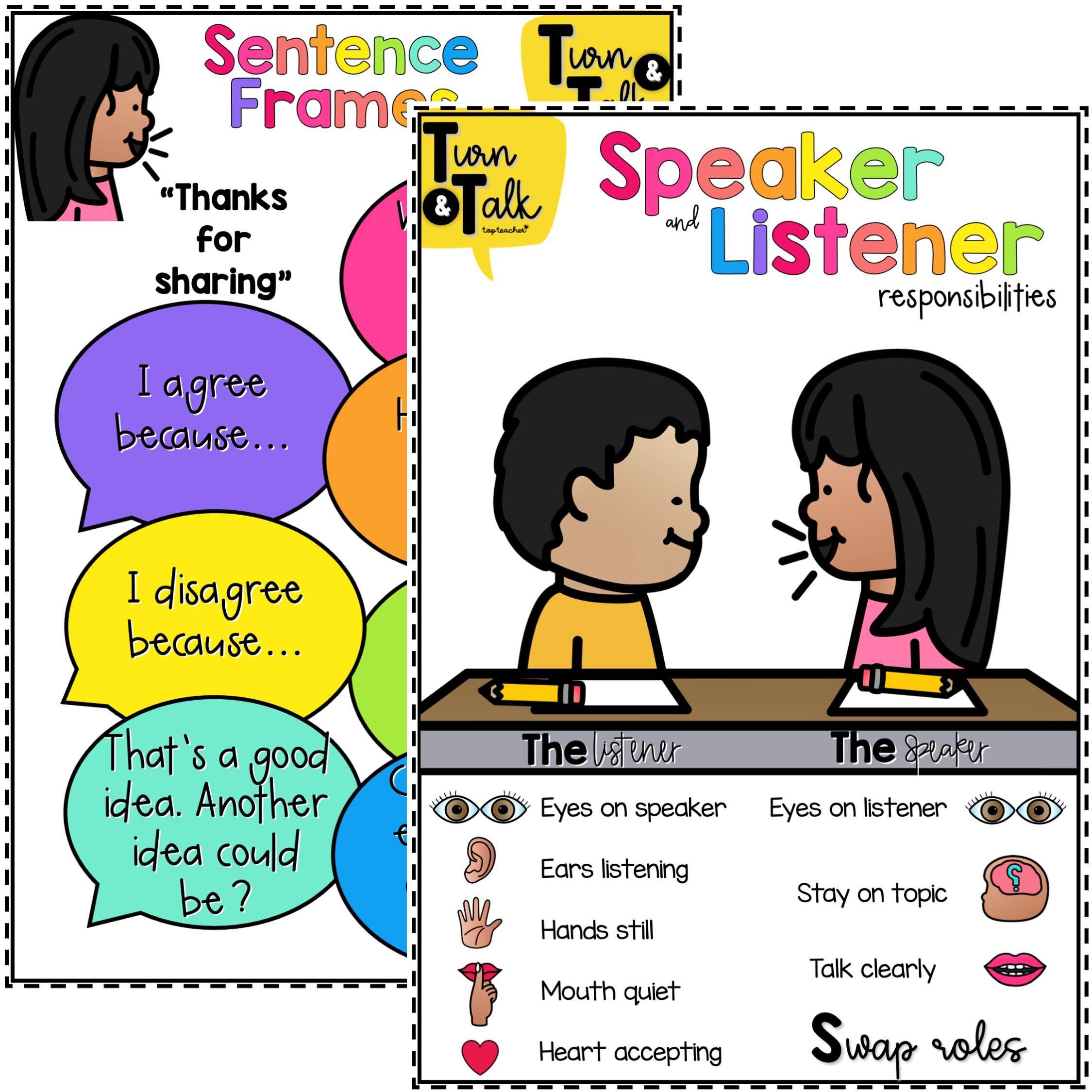 Turn & Talk Posters - Top Teacher