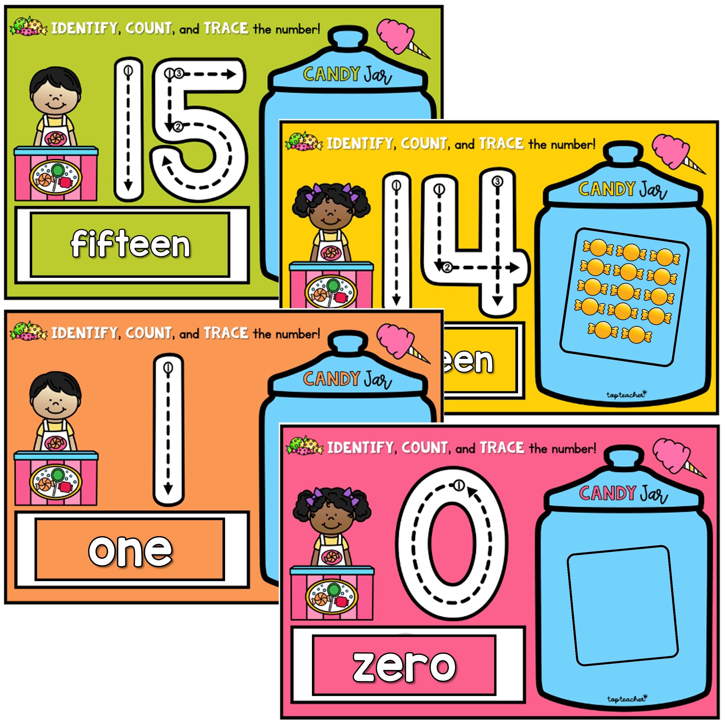 Numbers to 20 Task Cards: Twenty Candies - Top Teacher