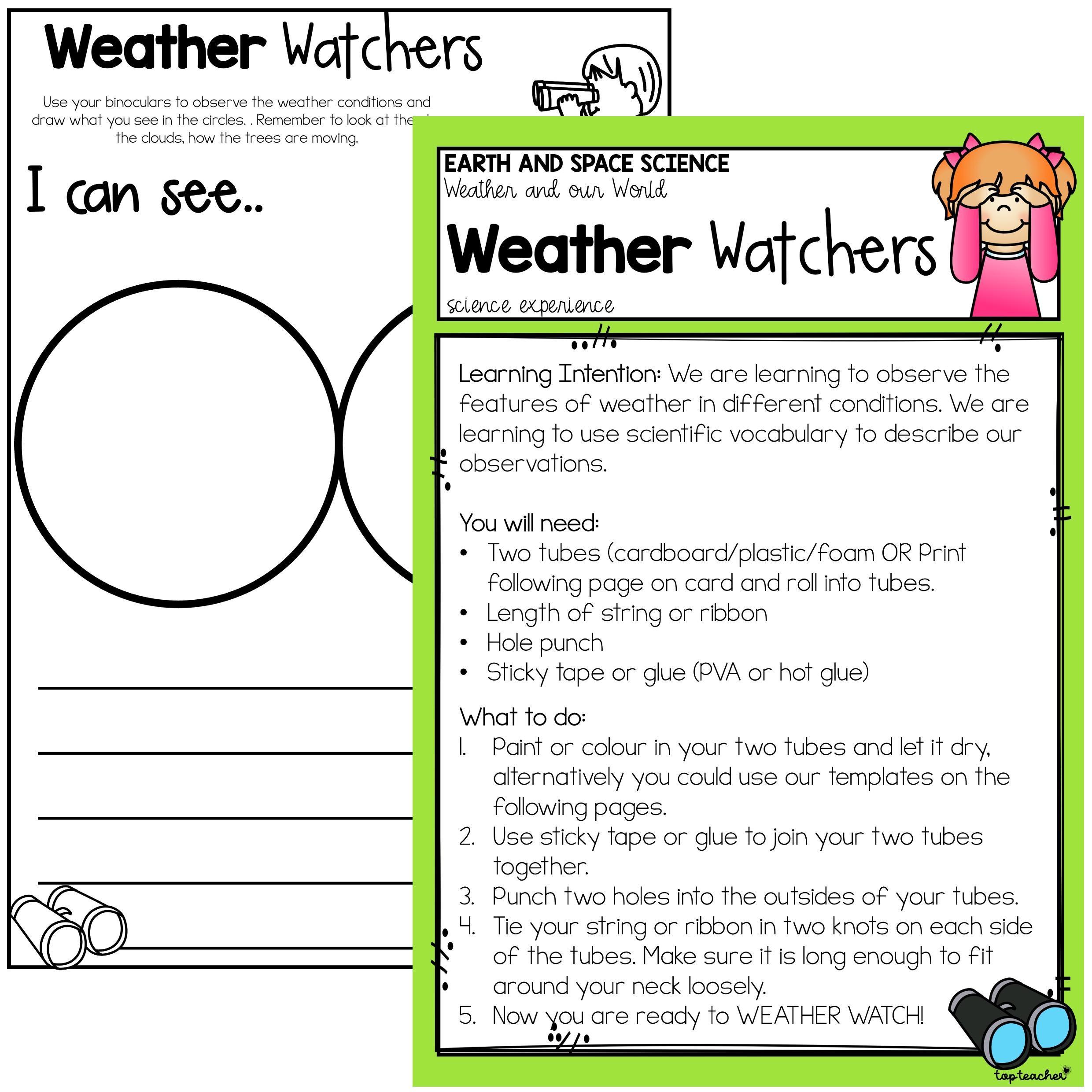 Weather Watchers Experience & Craft - Top Teacher