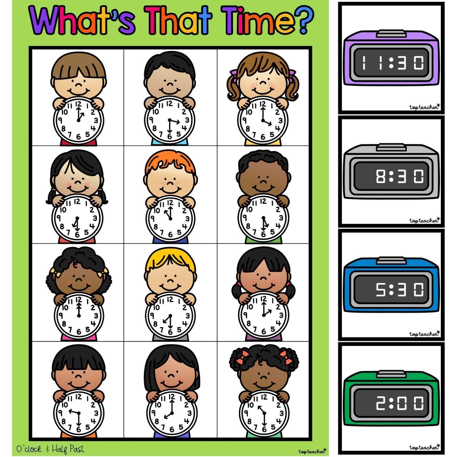 What's That Time Game: O'Clock & Half-Past - Top Teacher
