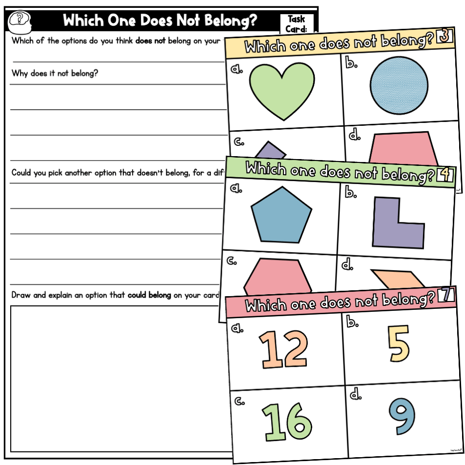 Which One Does Not Belong? Open-Ended Maths Problems - Top Teacher