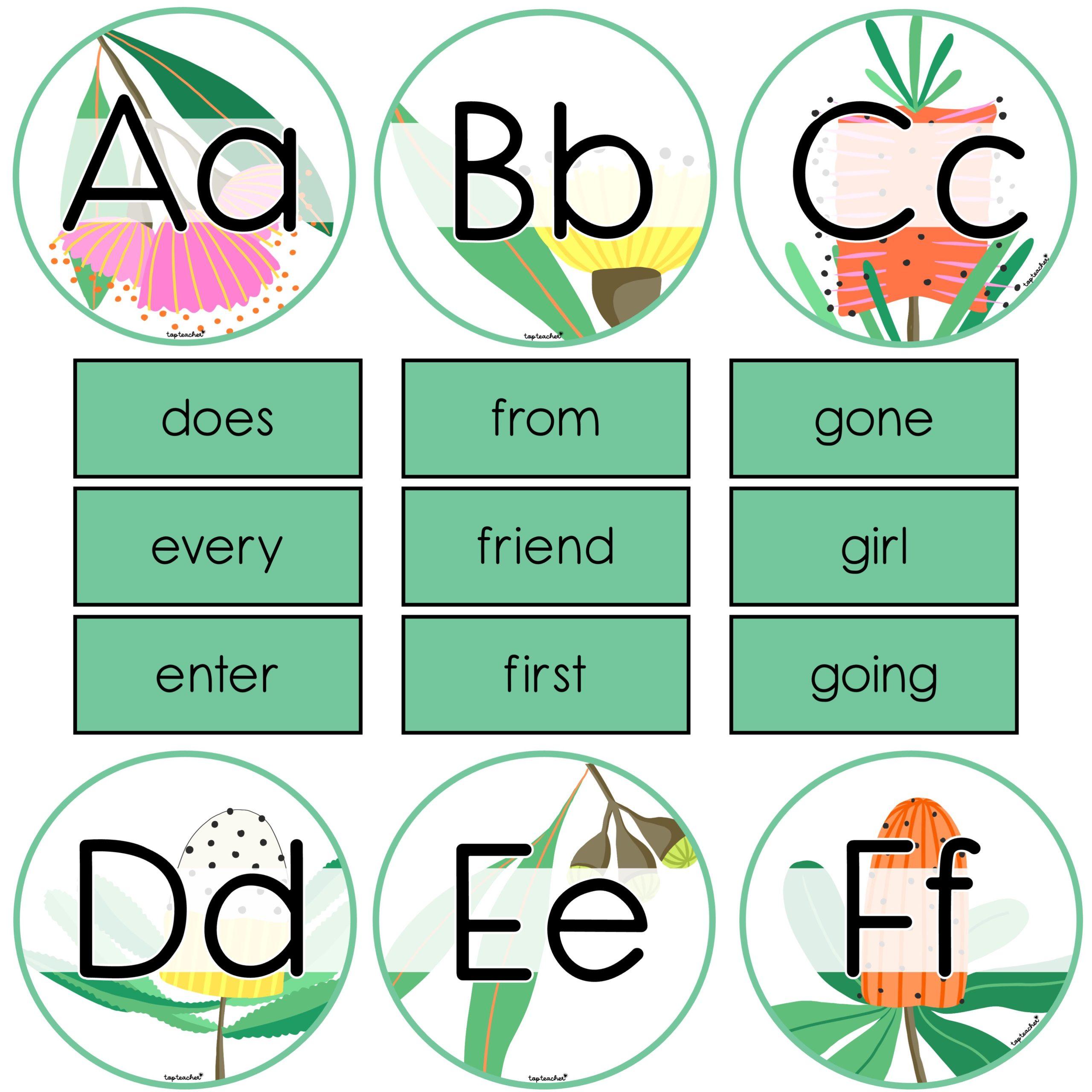 Word Wall Let’s Bloom - Top Teacher