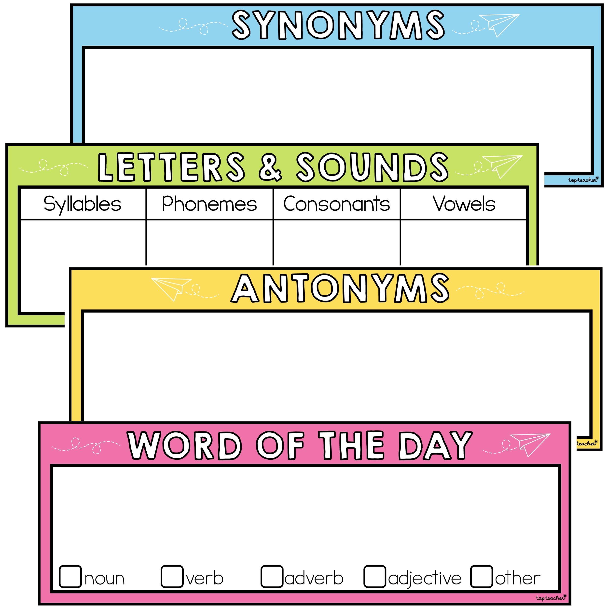 Wonderful Word Study: Word of the Day Display - Top Teacher