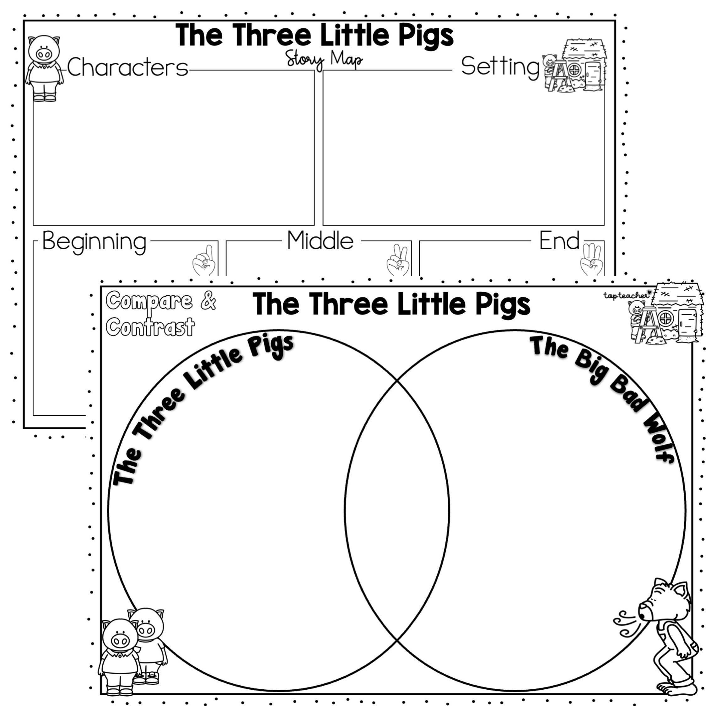 Three Little Pigs Worksheets - Top Teacher