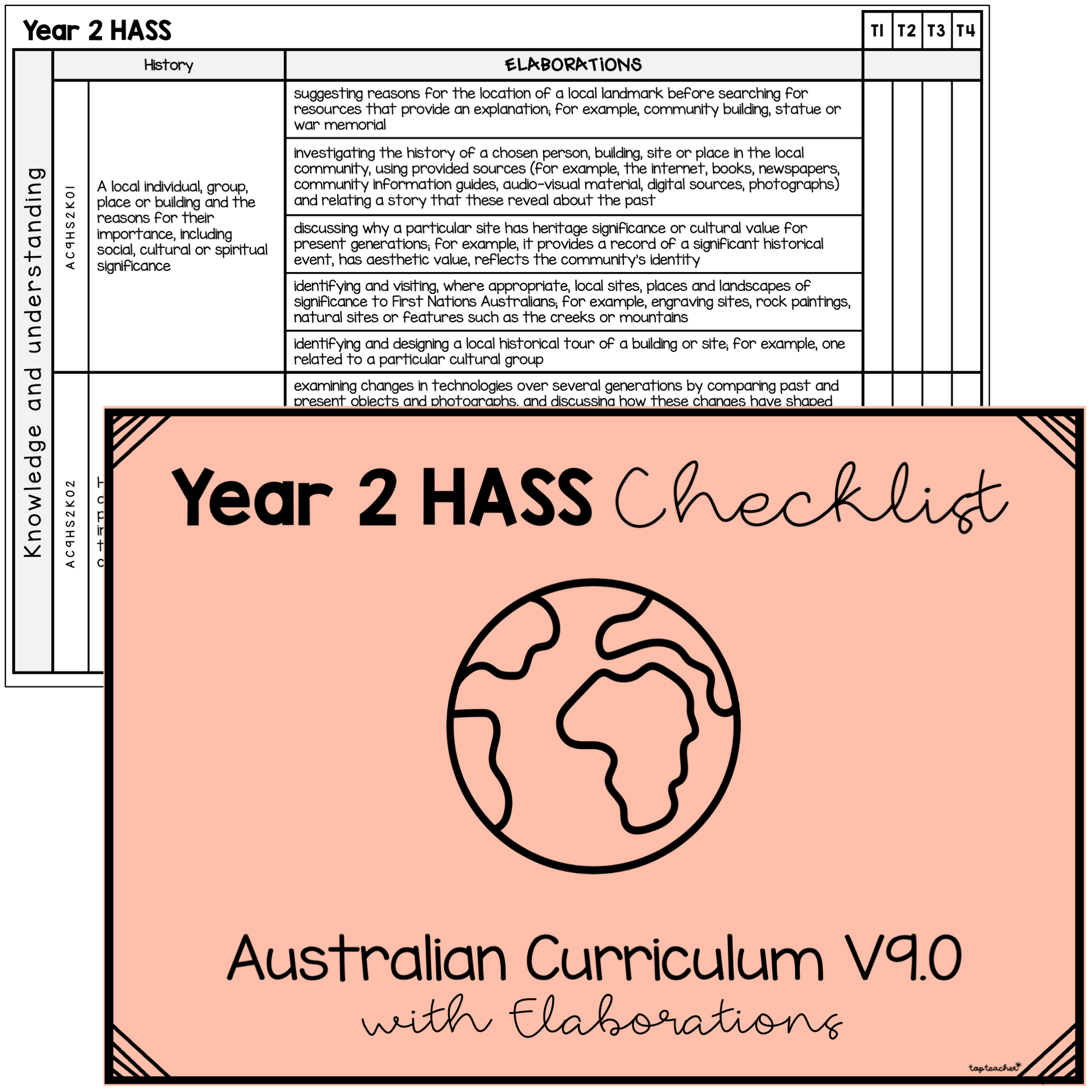 Year 2 HASS Planning Checklists - Top Teacher