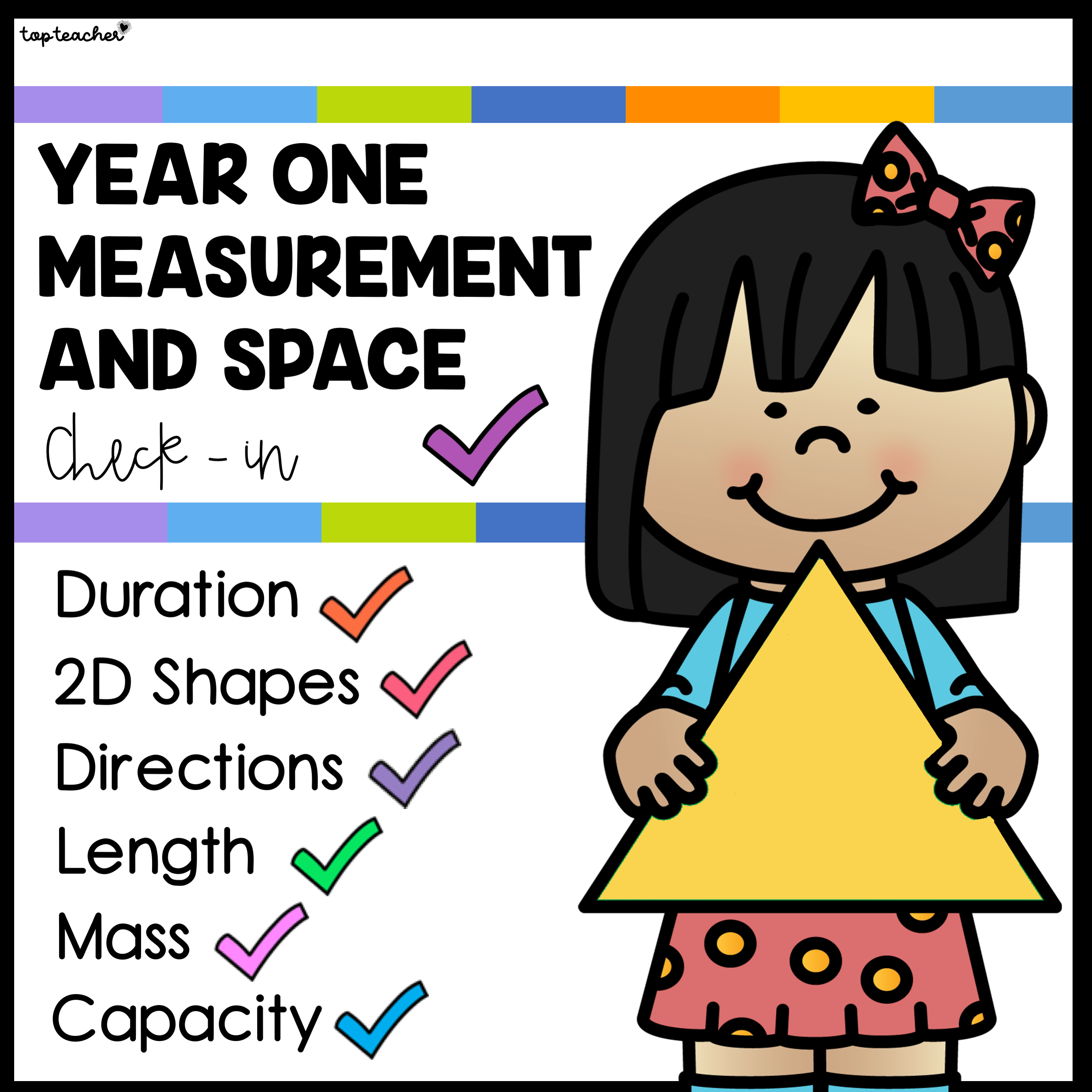 Measurement & Space Check-In: Year 1 POWERPOINT - Top Teacher