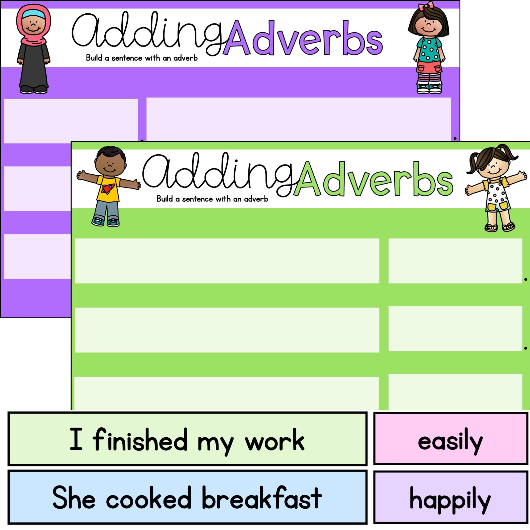 Adding Adverbs Sentence Building Activity - Top Teacher