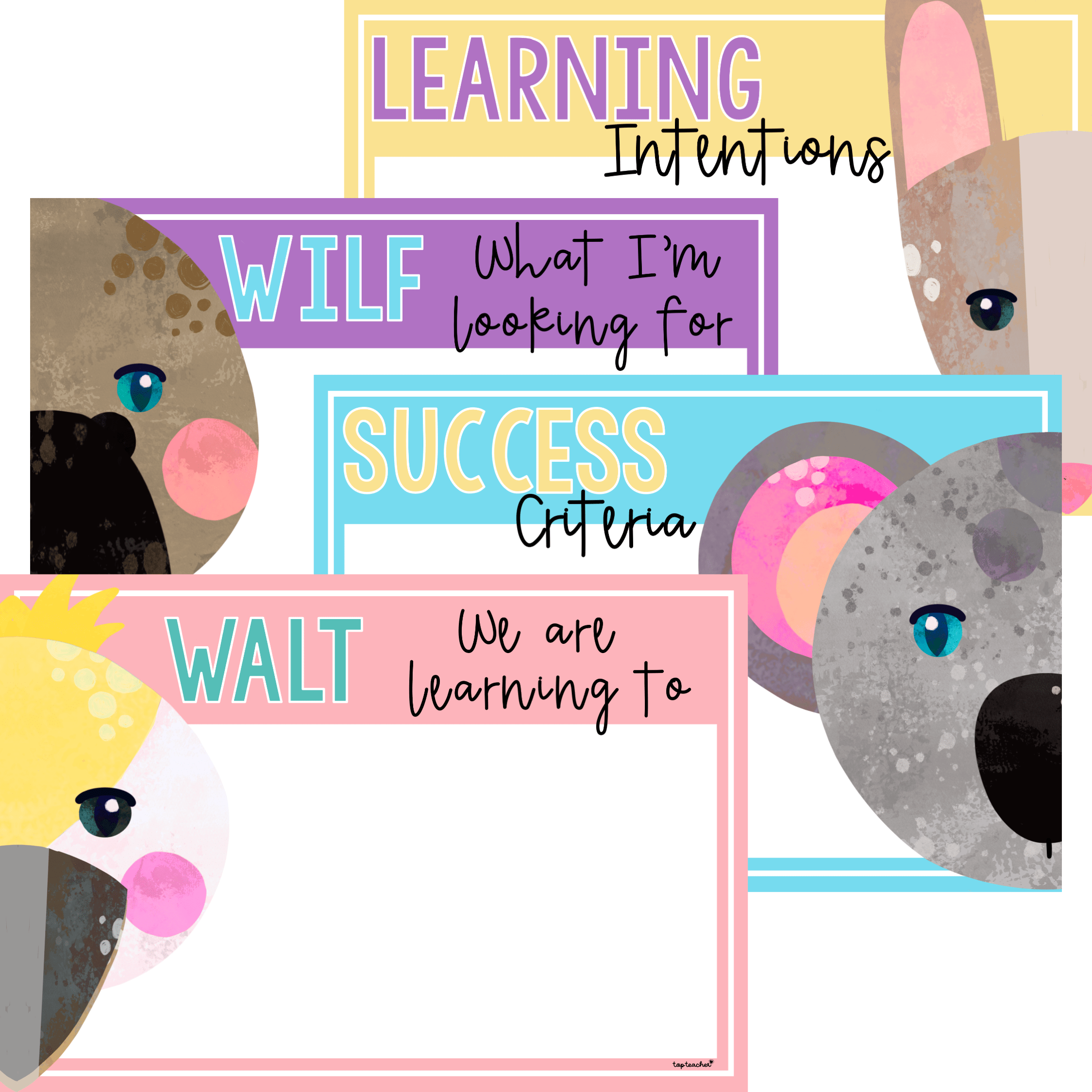 Learning Intentions Posters Animalia - Top Teacher