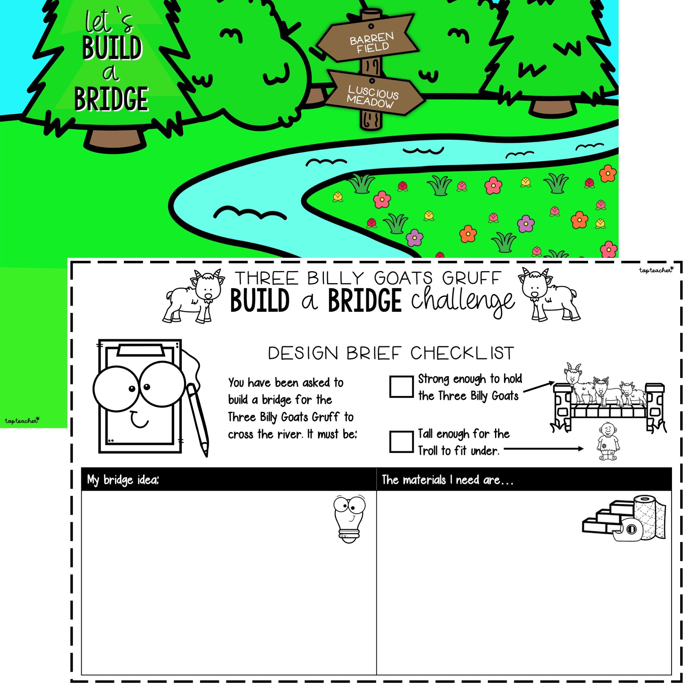 Three Billy Goats Gruff: Build a Bridge STEM Activity - Top Teacher