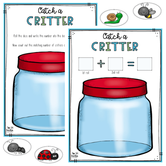 Catch a Critter Activity: Number Identification & Addition to 12 - Top ...