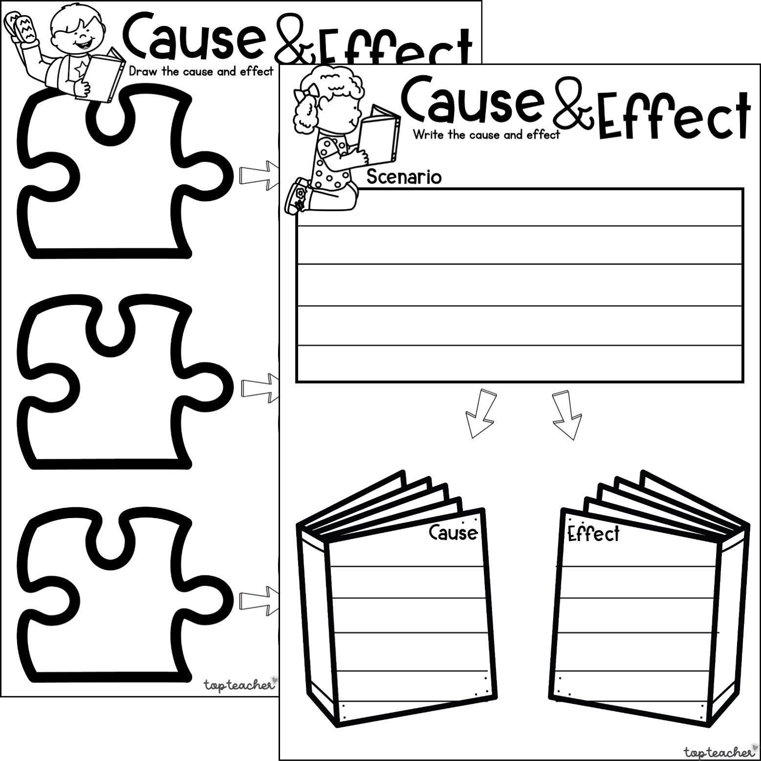 Cause & Effect Scenario Worksheets - Top Teacher