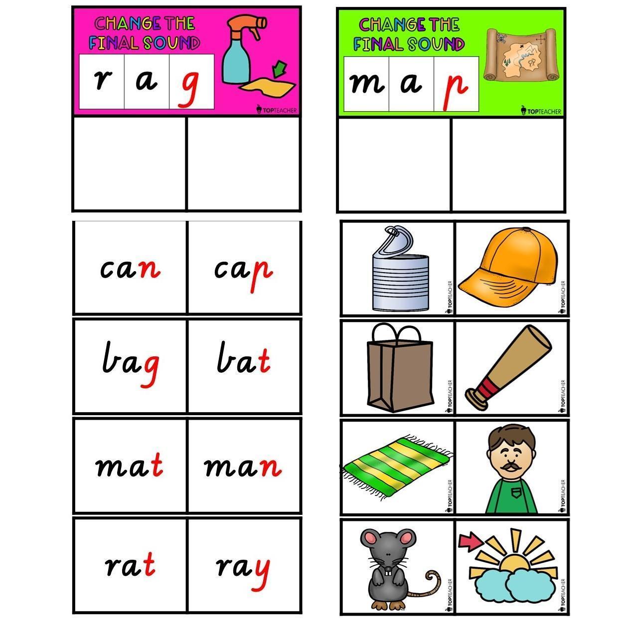 Change the Final Sound Match - Top Teacher