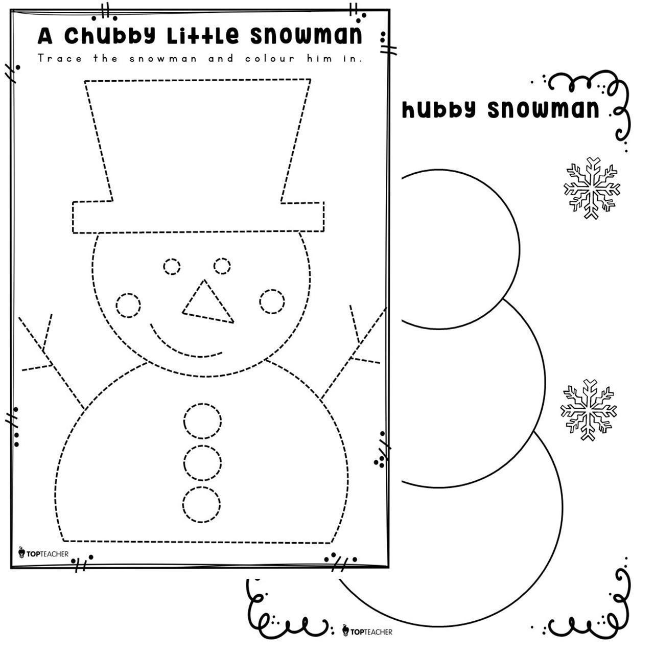 A Chubby Little Snowman Rhyme Activities - Top Teacher
