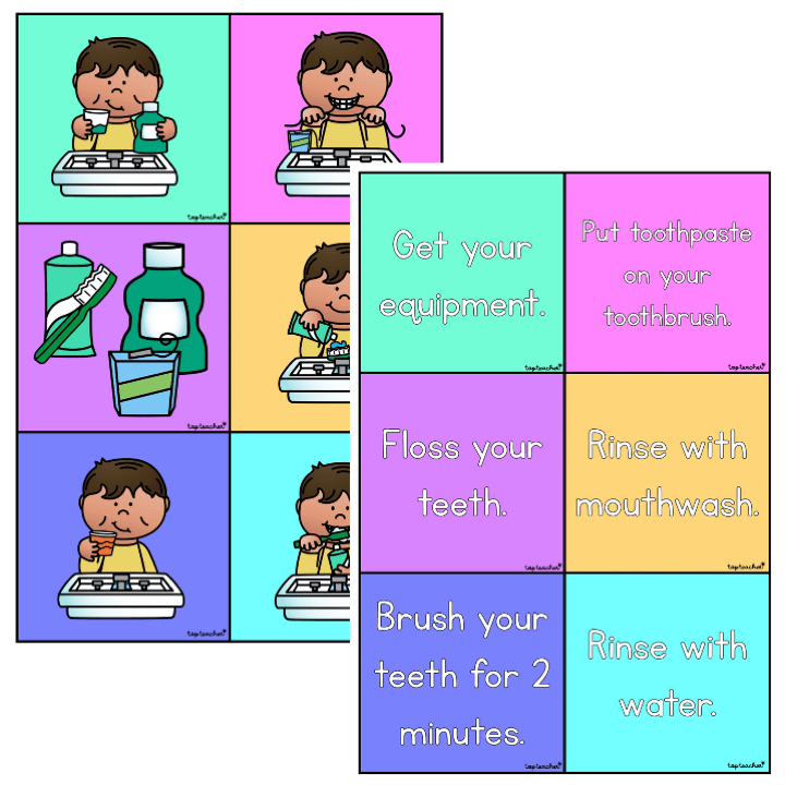 Brush Your Teeth Sequencing Cards - Top Teacher