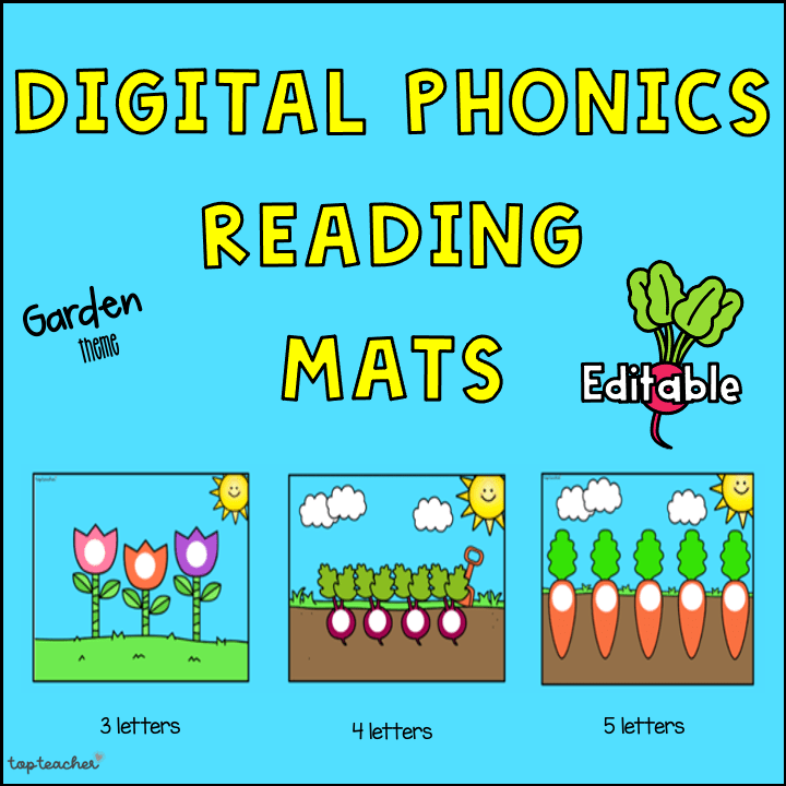 Phonics Reading Mats: Garden POWERPOINT - Top Teacher