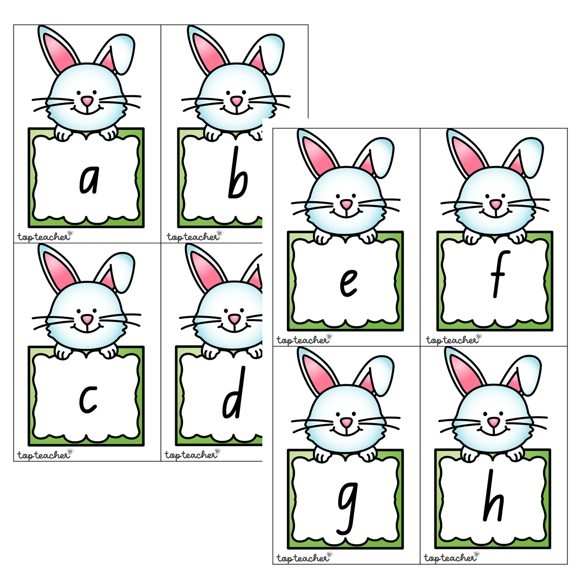 Easter Alphabet Flash Cards - Top Teacher