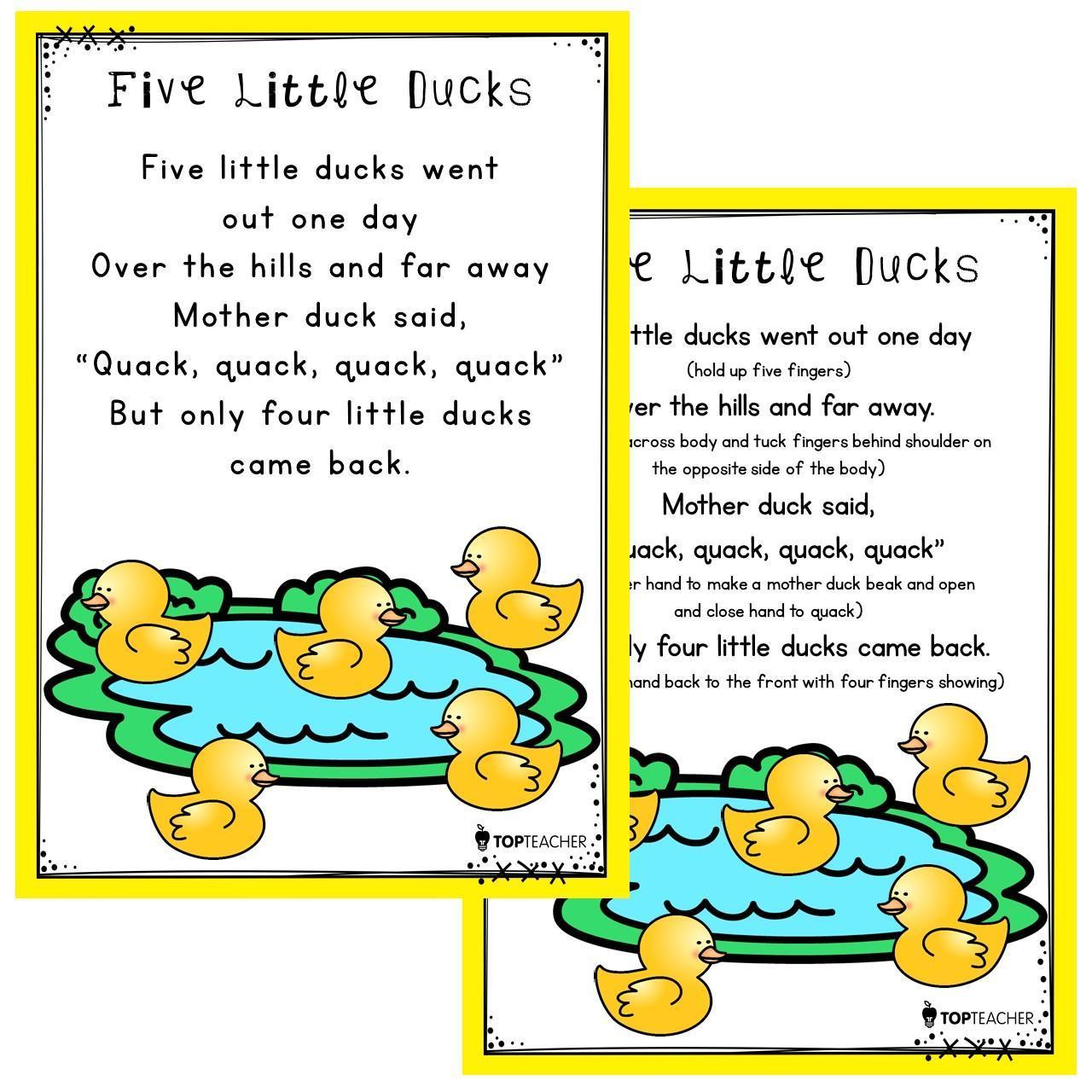 Duck Poems For Toddlers