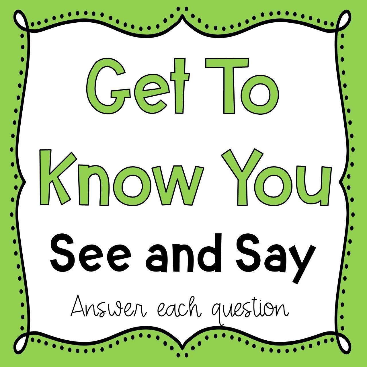 Get to Know You: Back to School See & Say POWERPOINT - Top Teacher