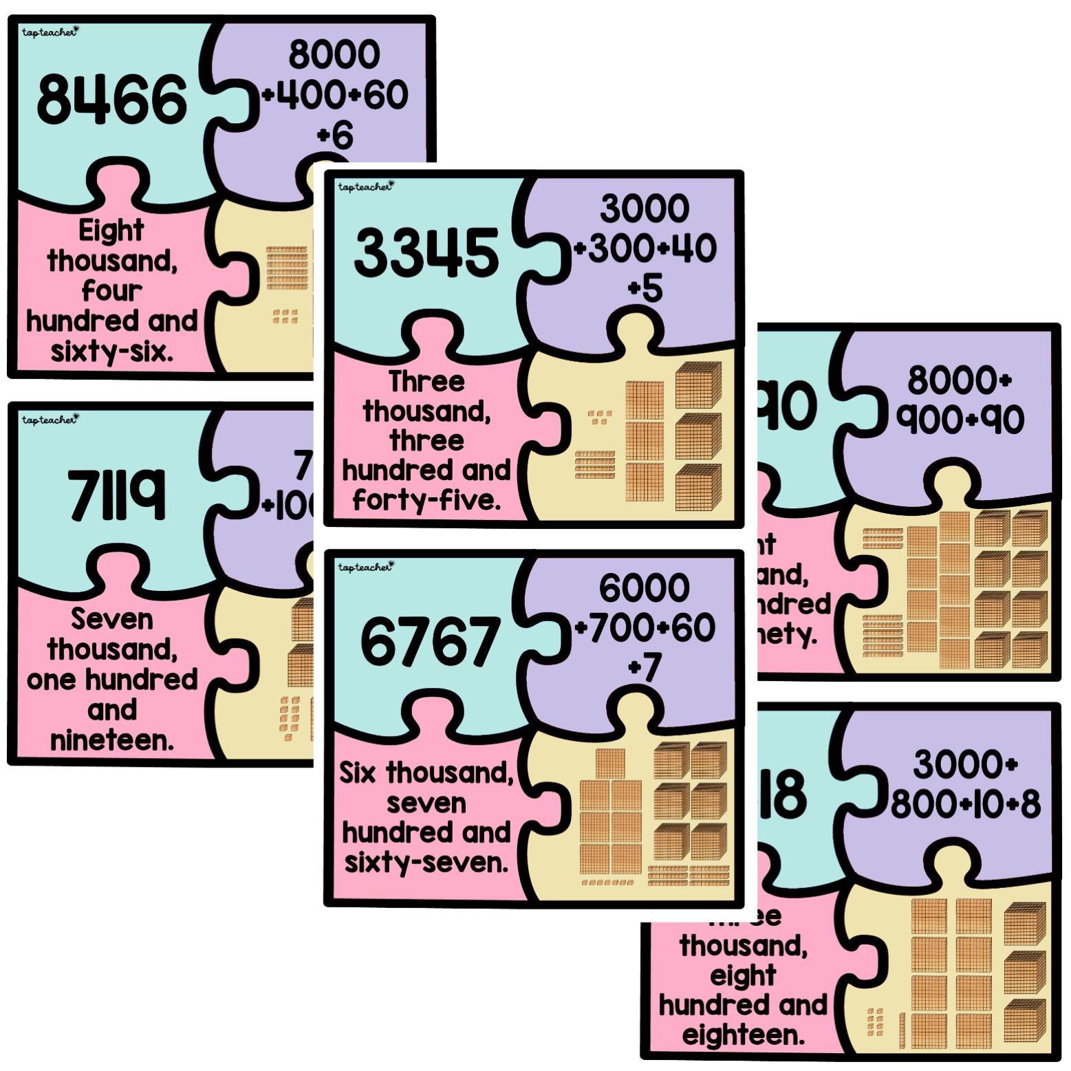 Place Value Jigsaw - Top Teacher