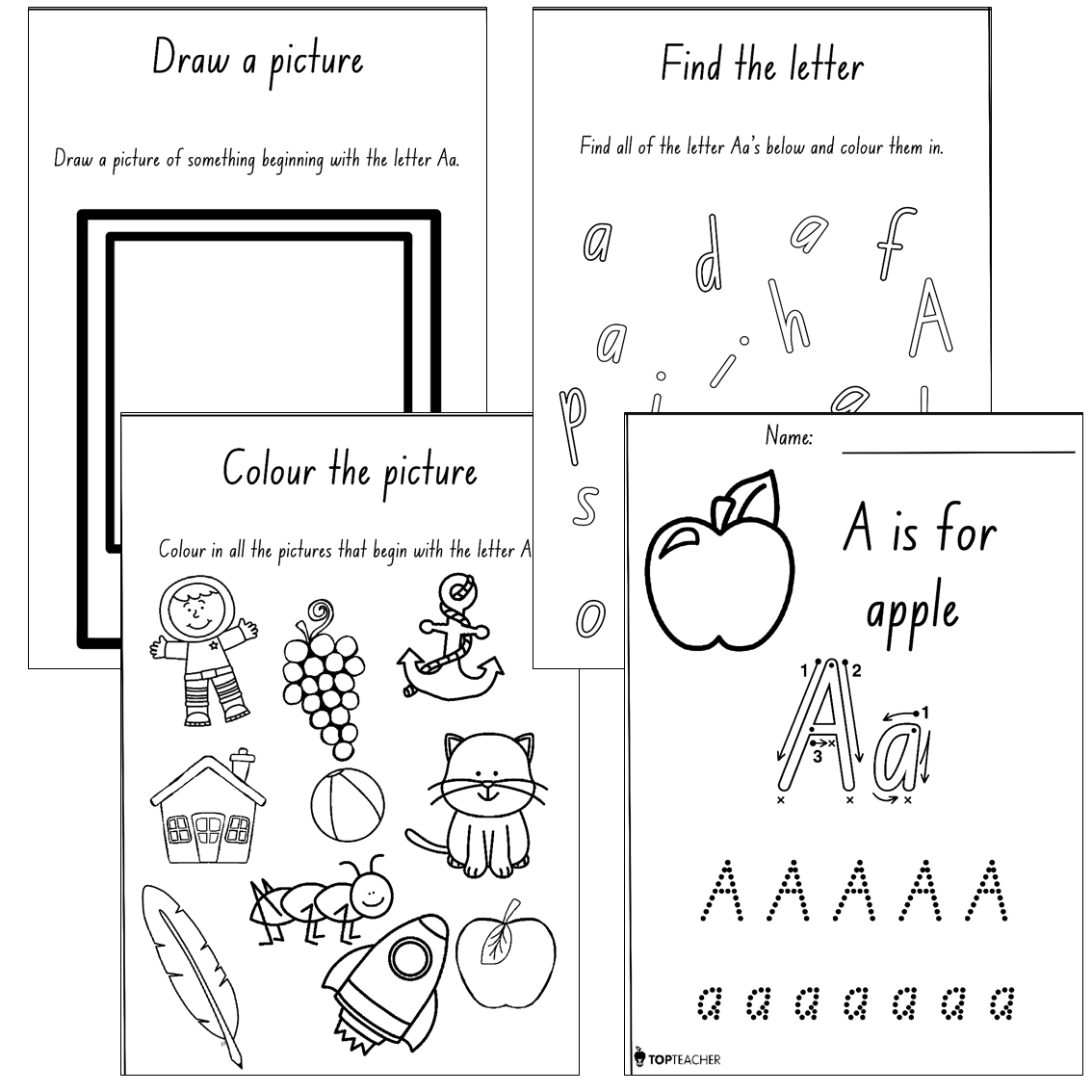 Mini Alphabet Foldable Booklets - Top Teacher