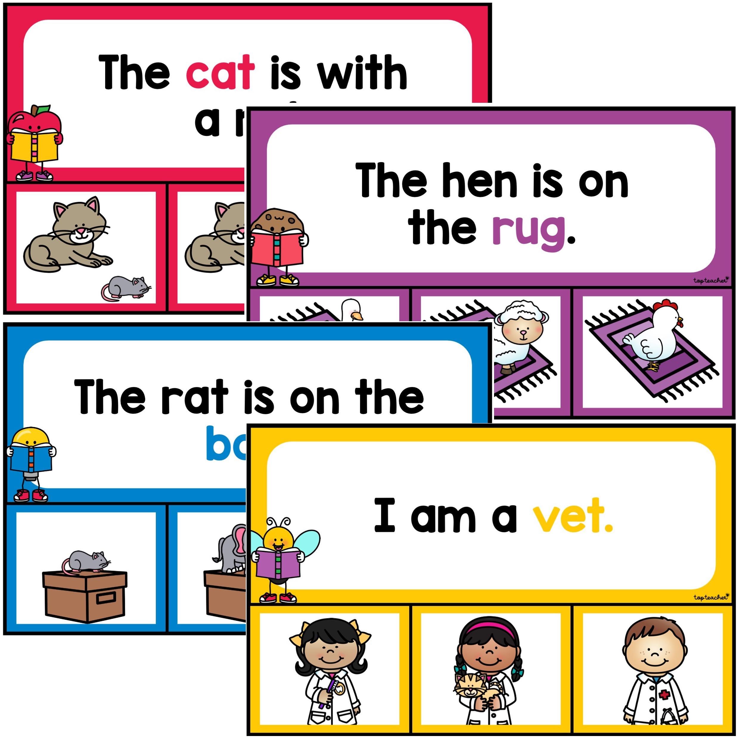 CVC Task Cards: Read It, Clip It - Top Teacher